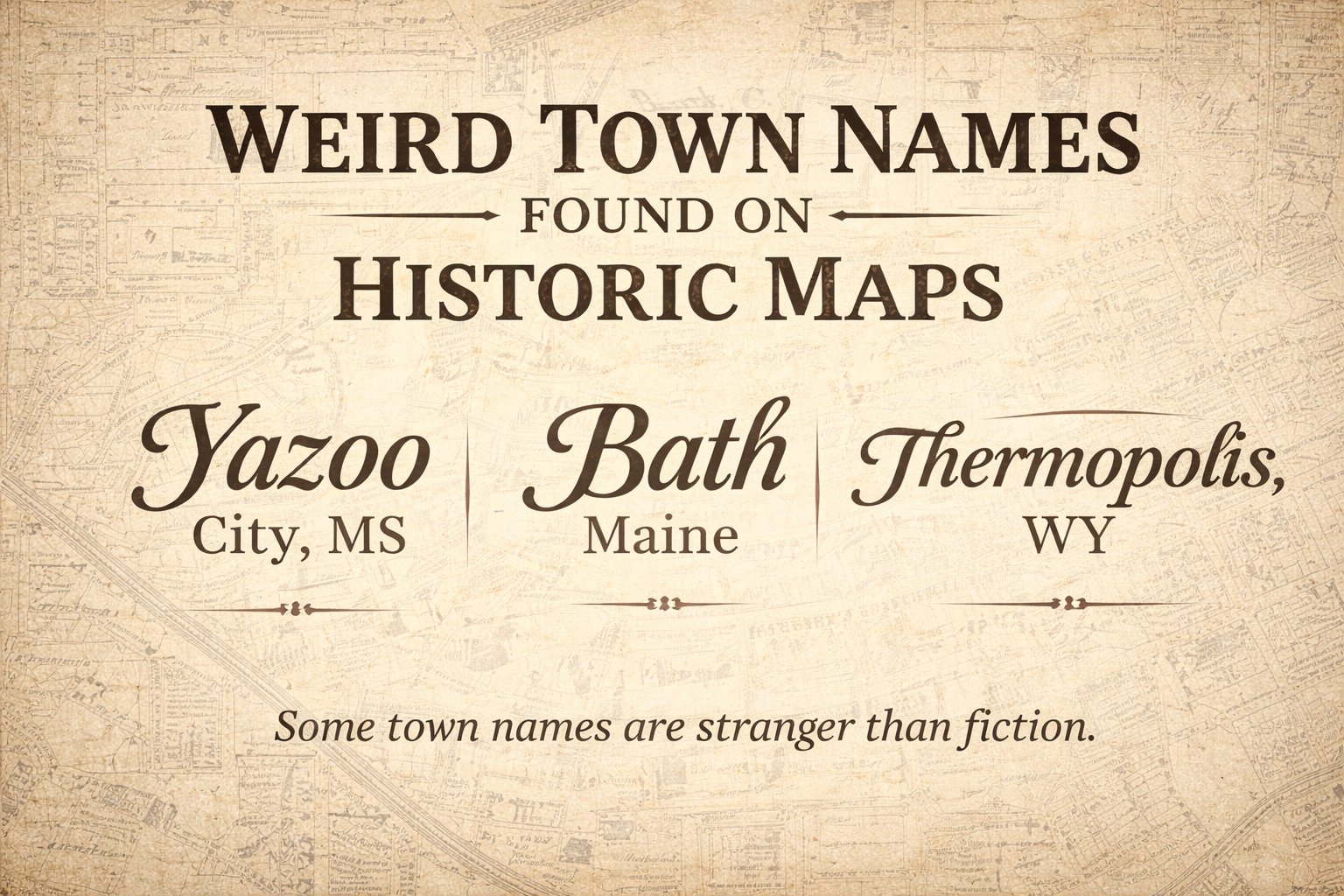 Weird & Wonderful Town Names on Historic Maps – Hometown History Maps