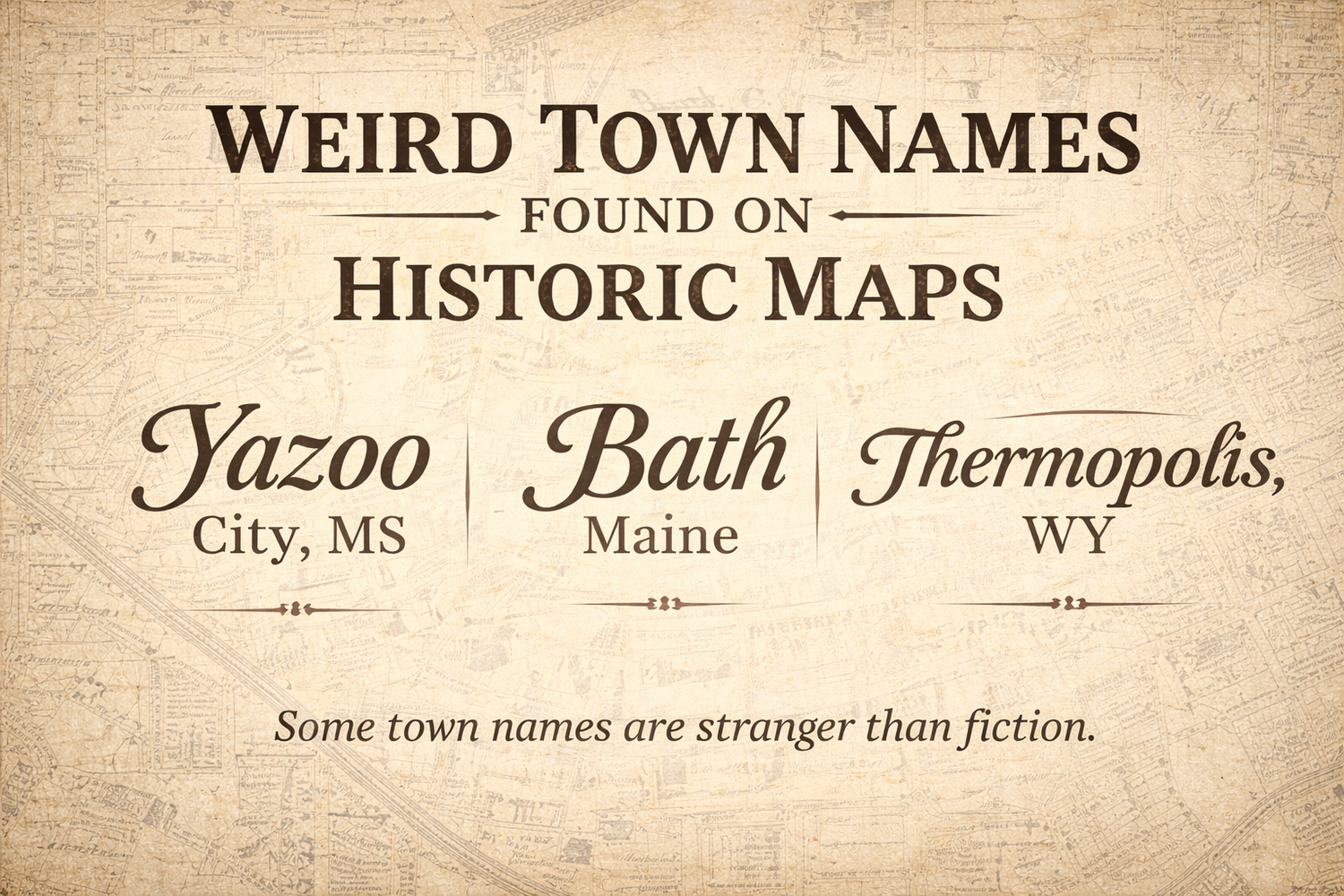 Weird & Wonderful Town Names on Historic Maps – Hometown History Maps