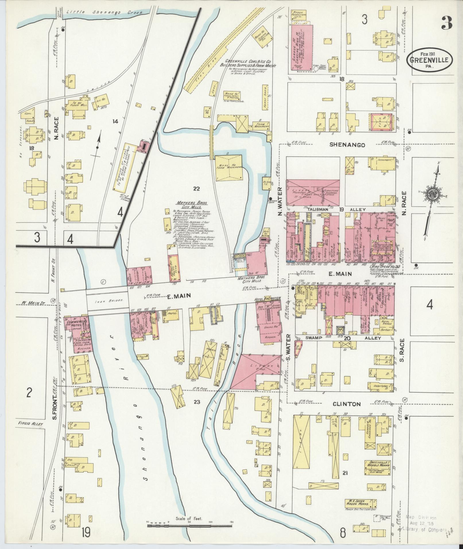 Sanborn Fire Insurance Map from Greenville, Mercer County, Pennsylvania ...