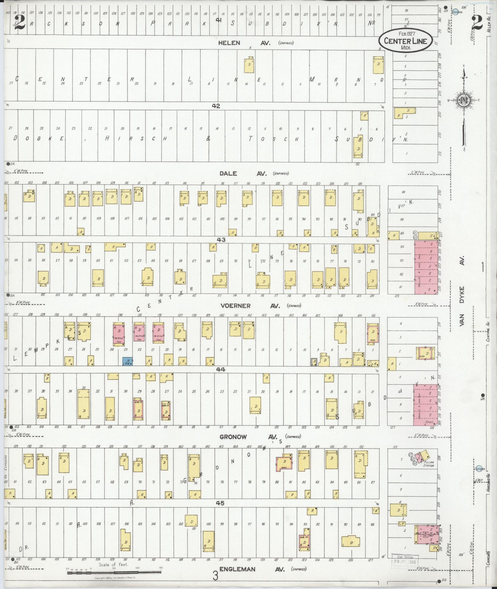 Sanborn Fire Insurance Map from Center Line, Macomb County, Michigan ...