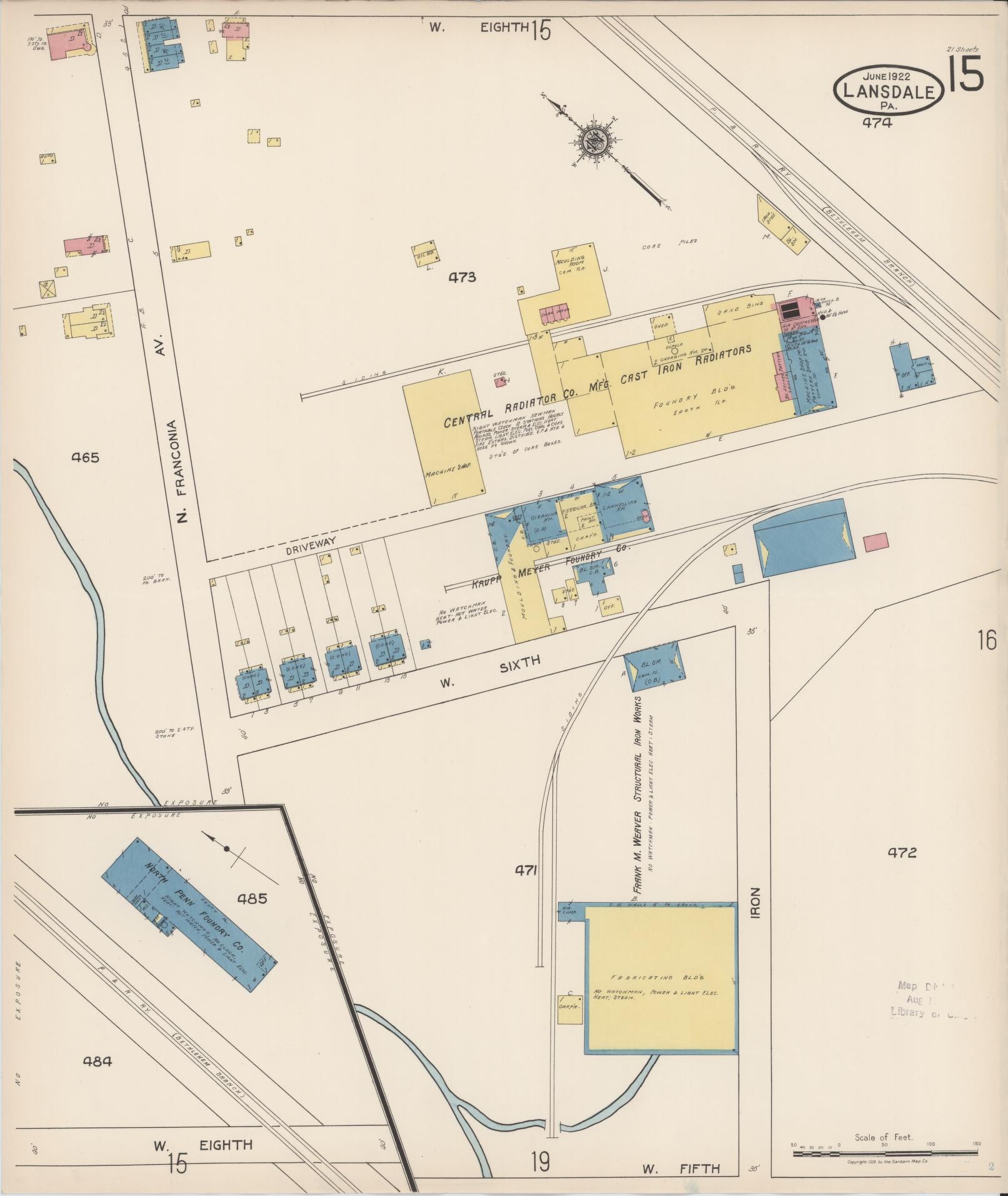 Sanborn Fire Insurance Map from Lansdale, Montgomery County ...