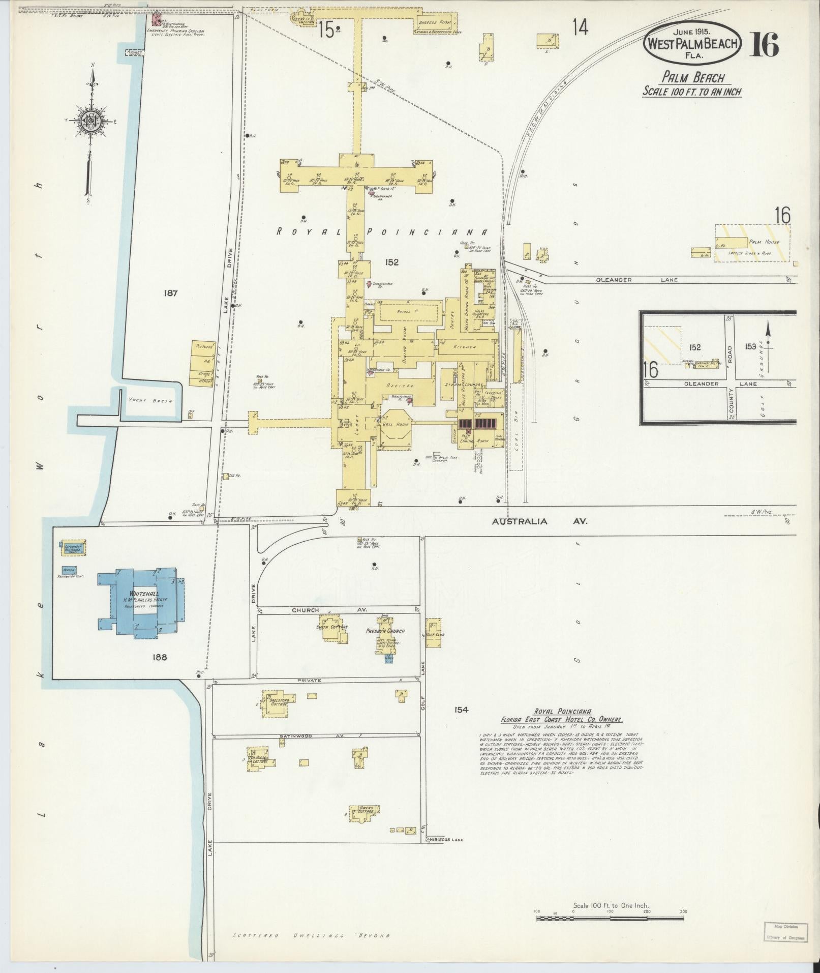 Sanborn Fire Insurance Map from West Palm Beach, Dade County, Florida ...