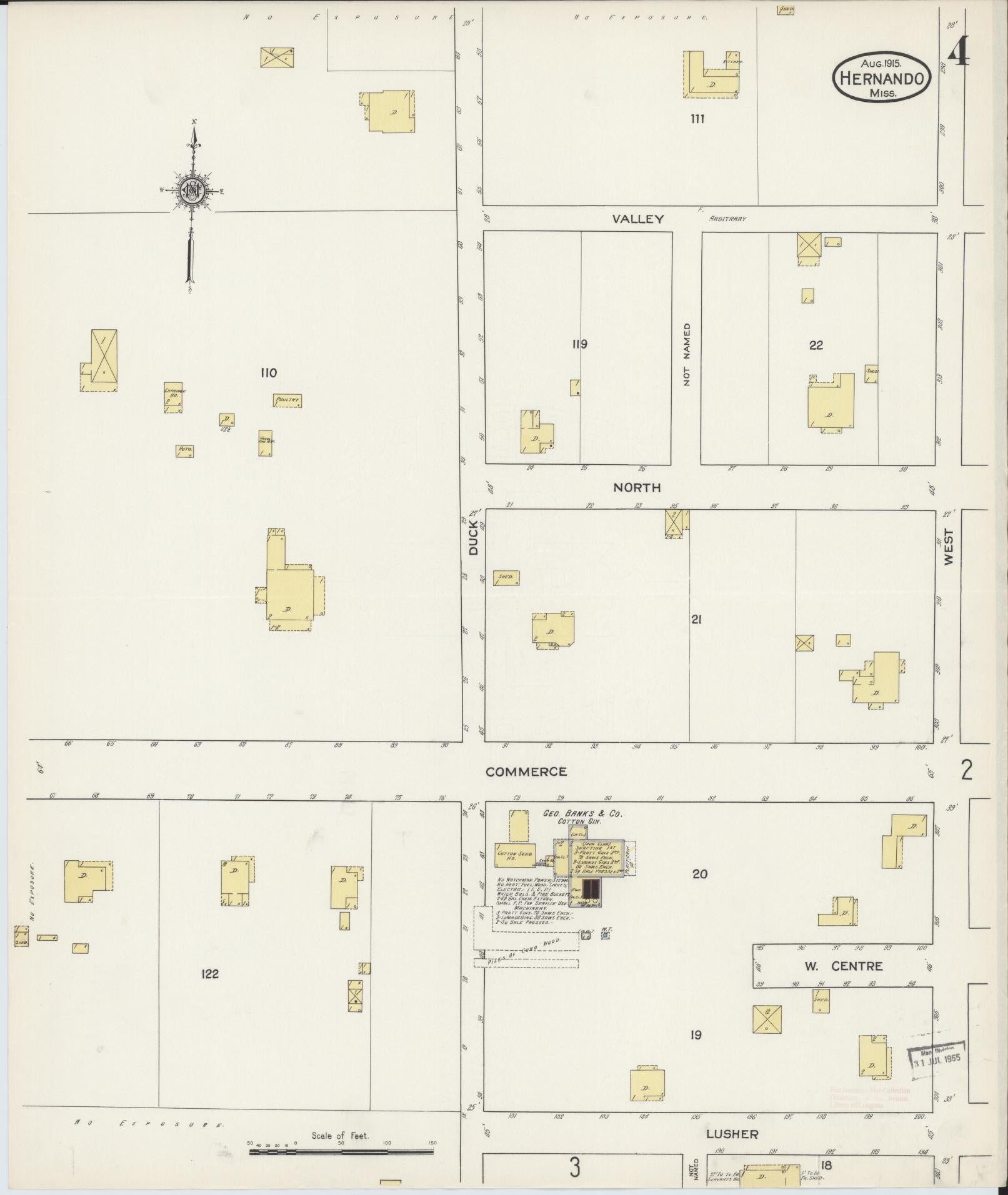 Sanborn Fire Insurance Map from Hernando, De Soto County, Mississippi ...