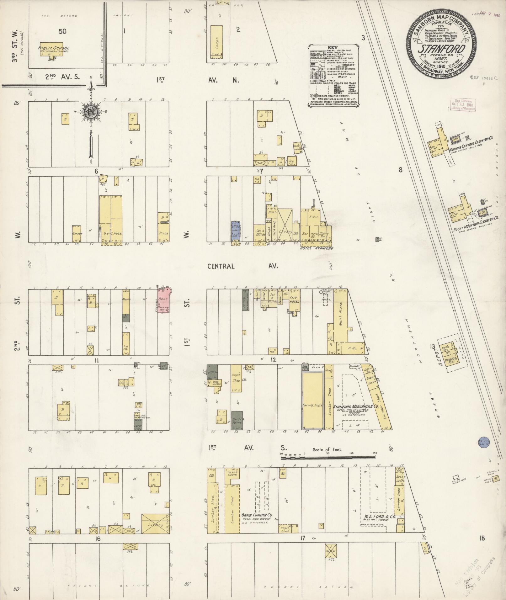 Sanborn Fire Insurance Map from Stanford, Judith Basin County, Montana ...