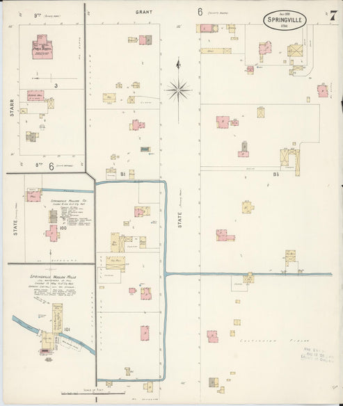Sanborn Fire Insurance Map from Springville, Utah County, Utah (1898 ...
