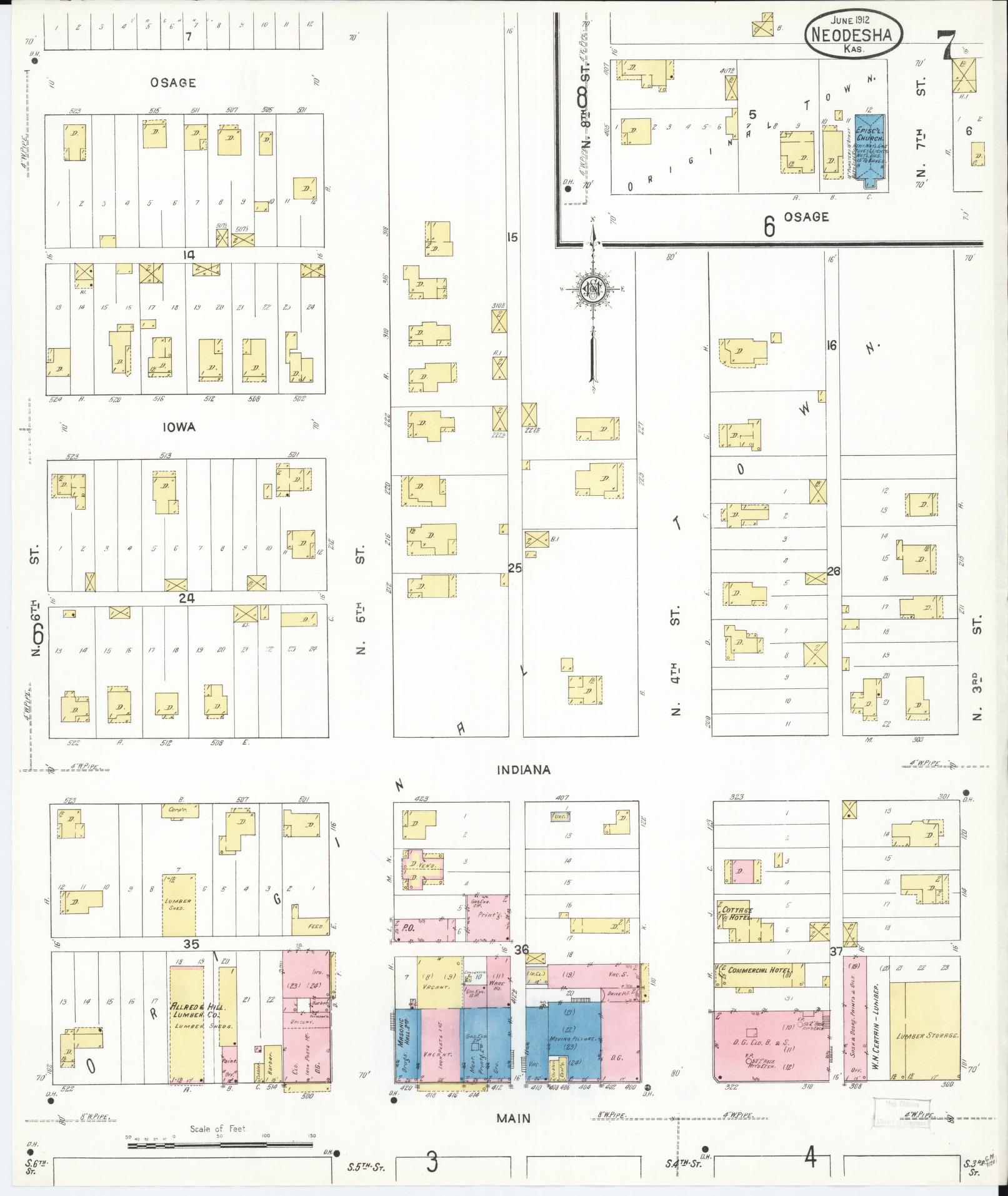 Sanborn Fire Insurance Map from Neodesha, Wilson County, Kansas (1912 ...