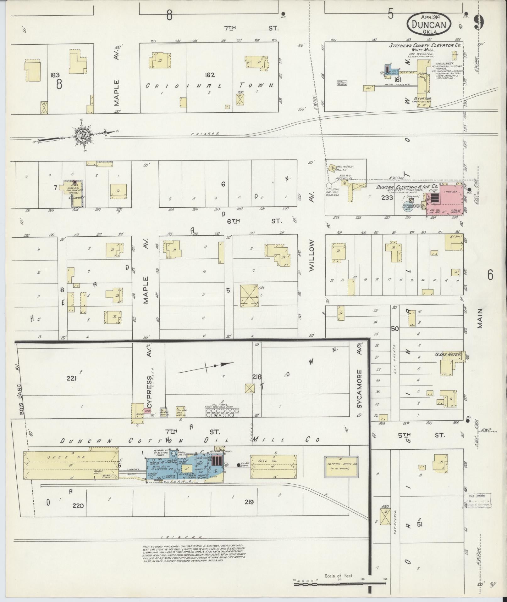 Sanborn Fire Insurance Map from Duncan, Stephens County, Oklahoma (1914 ...