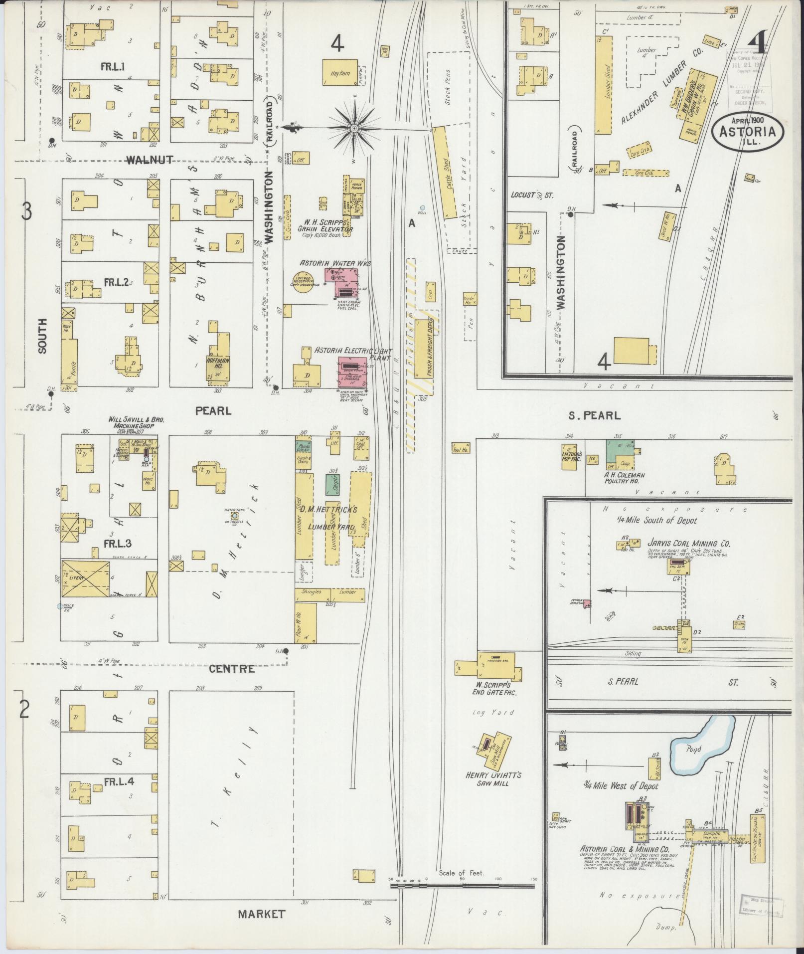 Sanborn Fire Insurance Map from Astoria, Fulton County, Illinois (1900 ...
