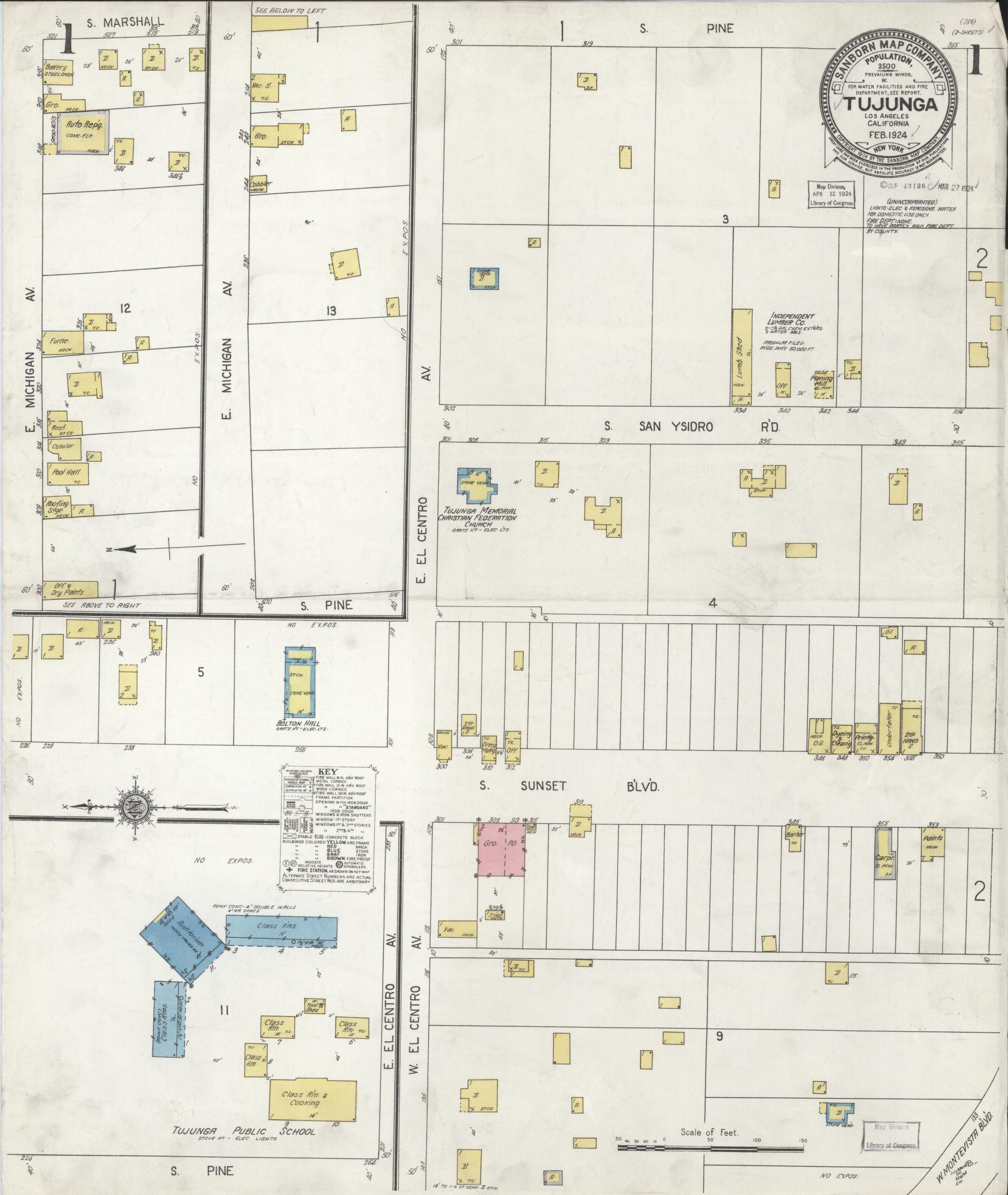 Sanborn Fire Insurance Map from Tujunga, Los Angeles County, California ...
