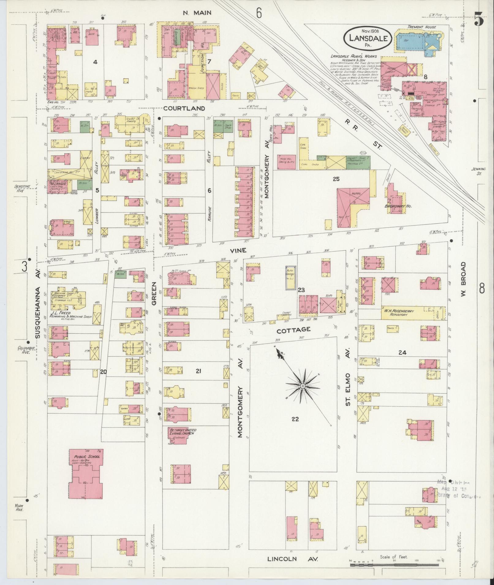 Sanborn Fire Insurance Map from Lansdale, Montgomery County ...