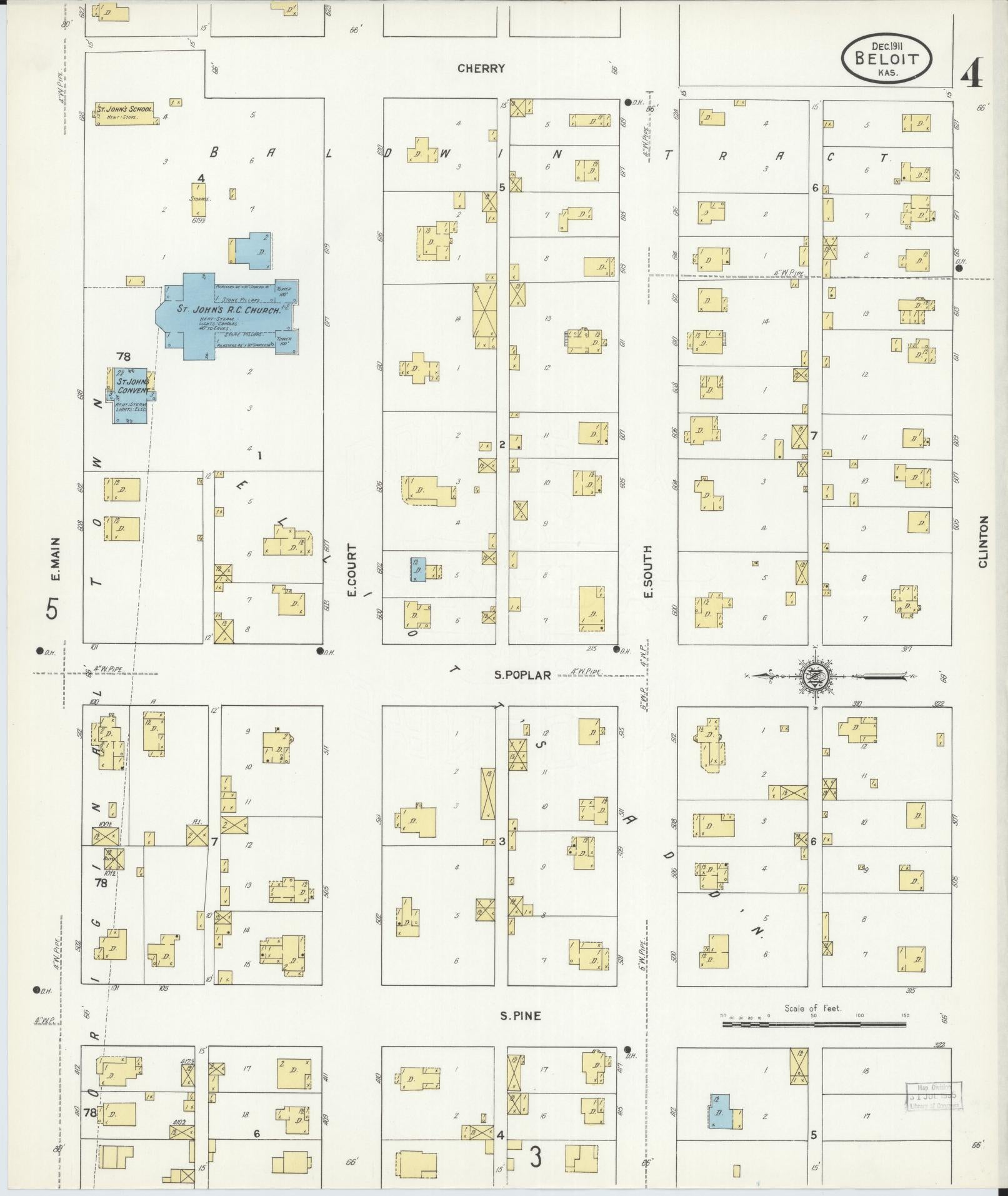 Sanborn Fire Insurance Map from Beloit, Mitchell County, Kansas (1911 ...