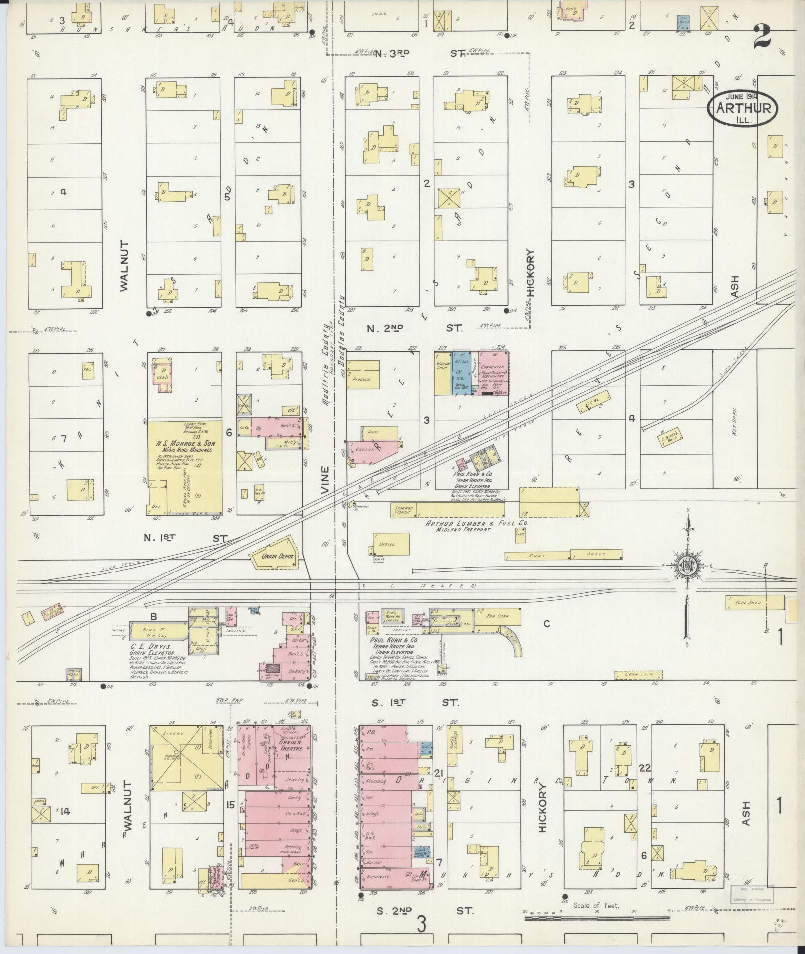 Sanborn Fire Insurance Map from Arthur, Moultrie And Douglas Counties ...