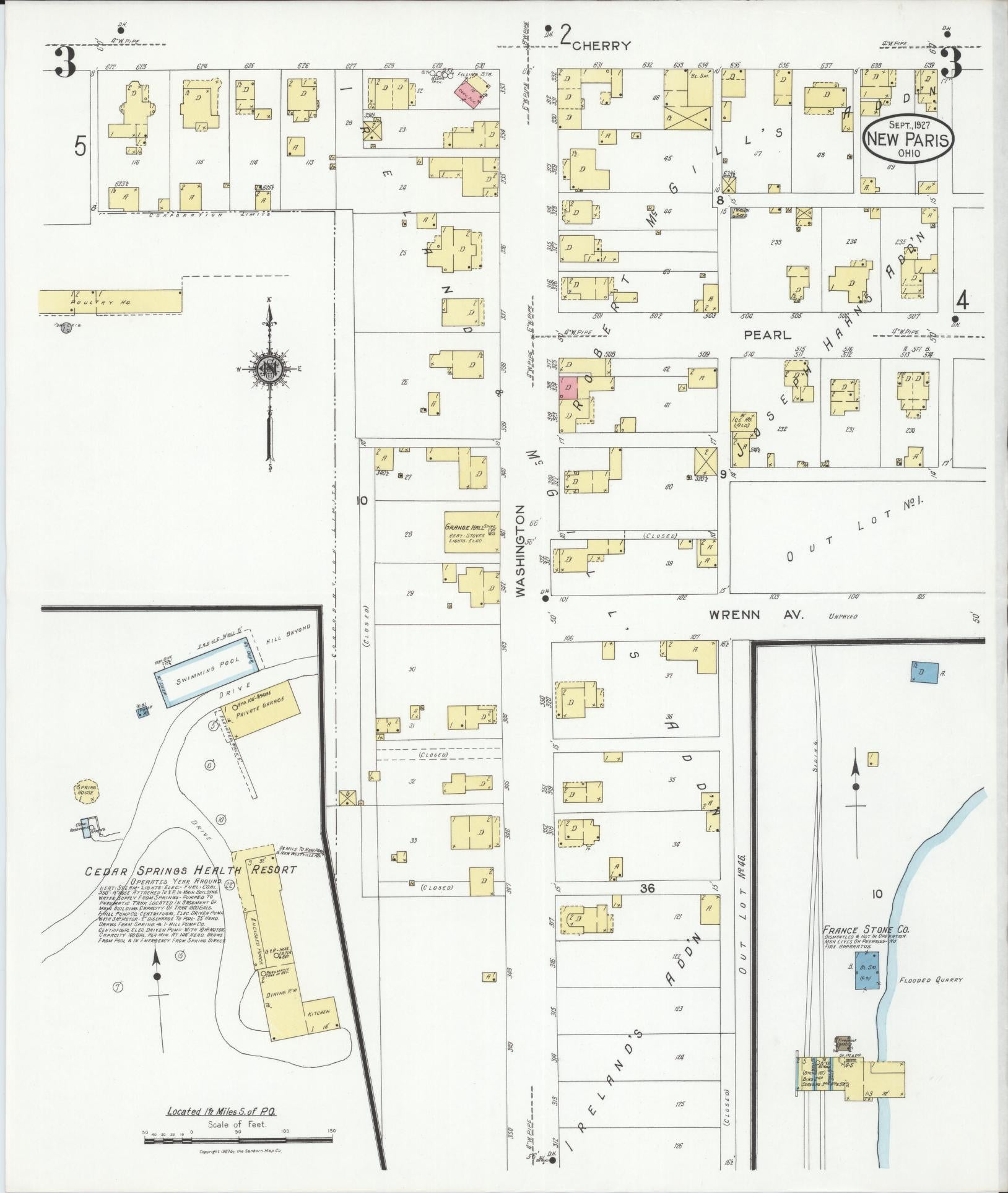 Sanborn Fire Insurance Map from New Paris, Preble County, Ohio (1927 ...