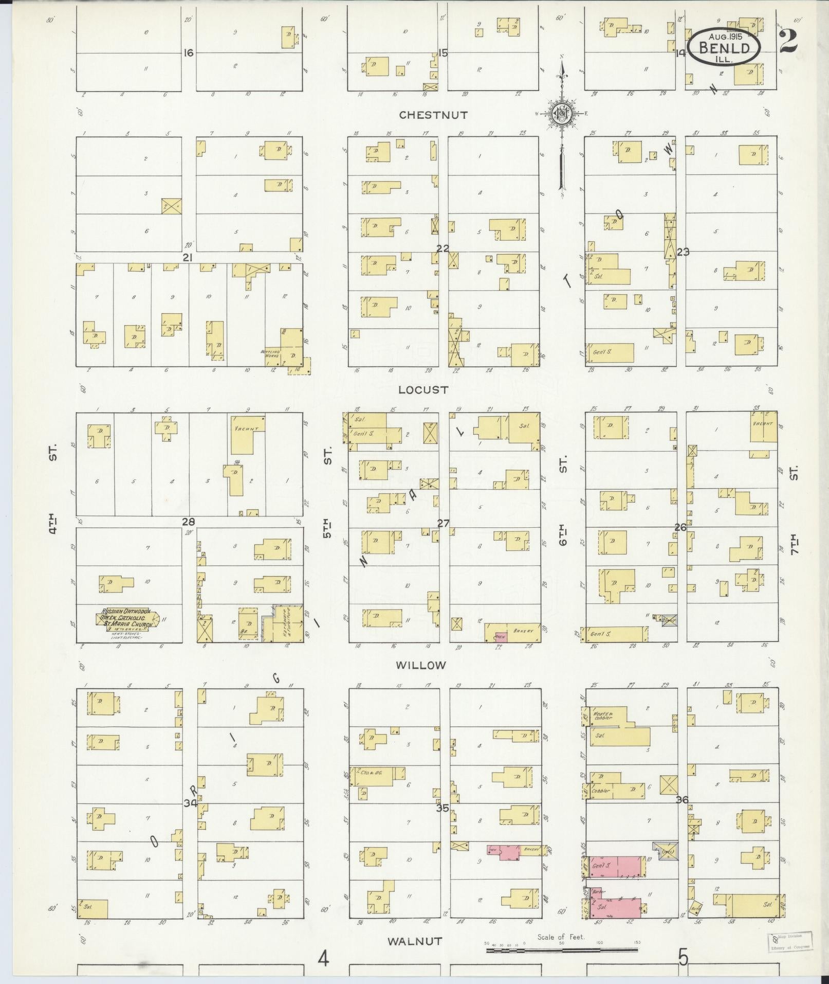 Sanborn Fire Insurance Map from Benld, Macoupin County, Illinois (1915 ...