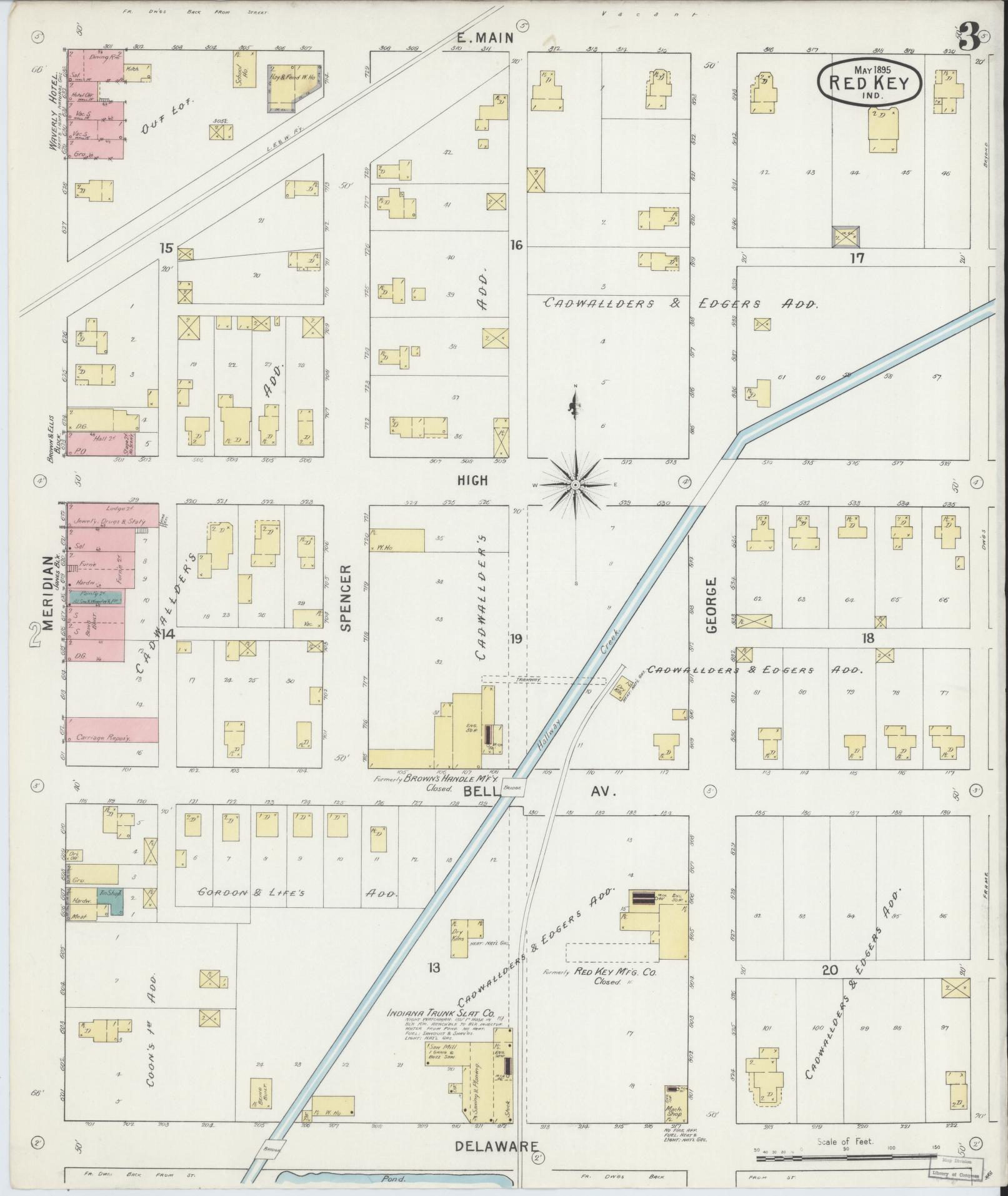 Sanborn Fire Insurance Map from Redkey, Jay County, Indiana (1895 ...