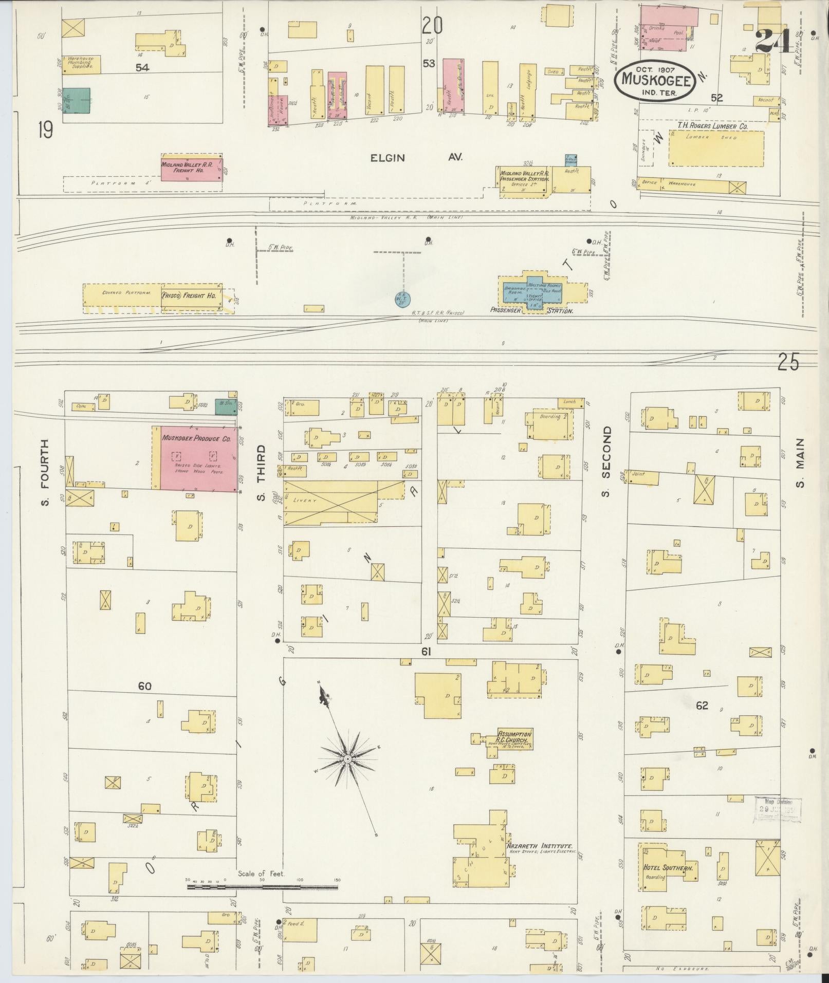 Sanborn Fire Insurance Map from Muskogee, Muskogee County, Oklahoma ...