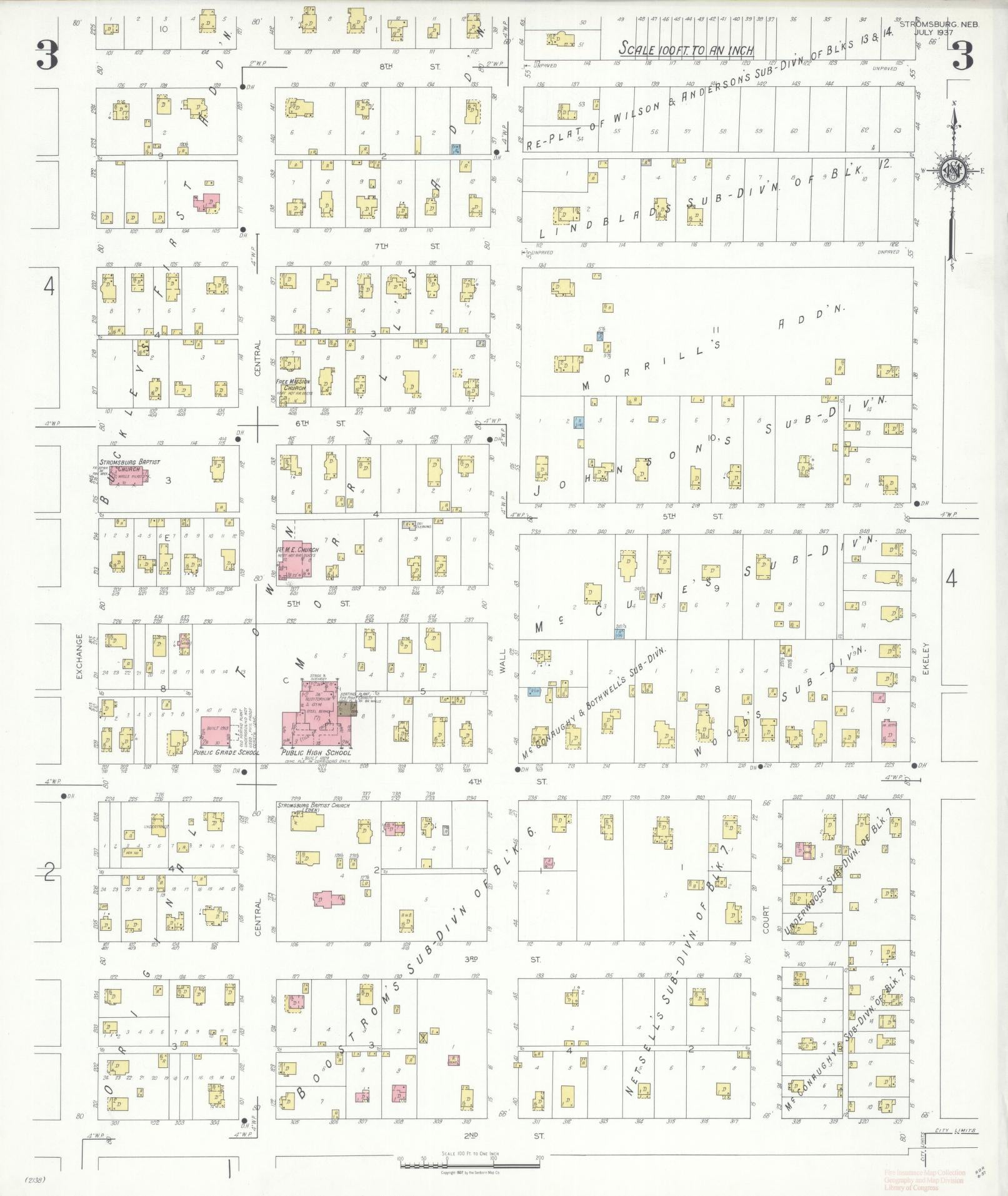 Sanborn Fire Insurance Map from Stromsburg, Polk County, Nebraska (1937 ...