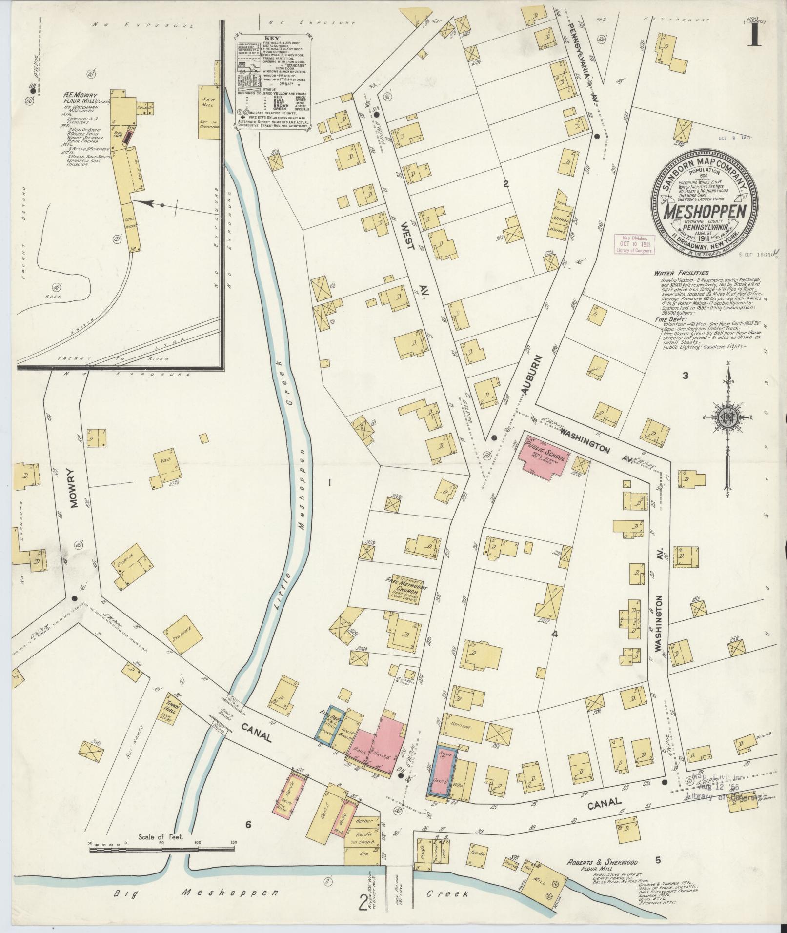 Sanborn Fire Insurance Map from Meshoppen, Wyoming County, Pennsylvania ...