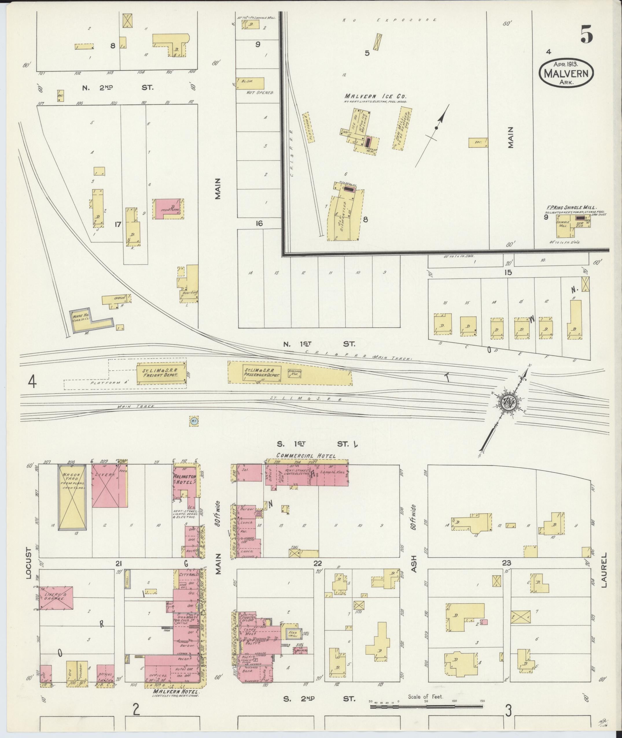 Sanborn Fire Insurance Map from Malvern, Hot Springs County, Arkansas ...
