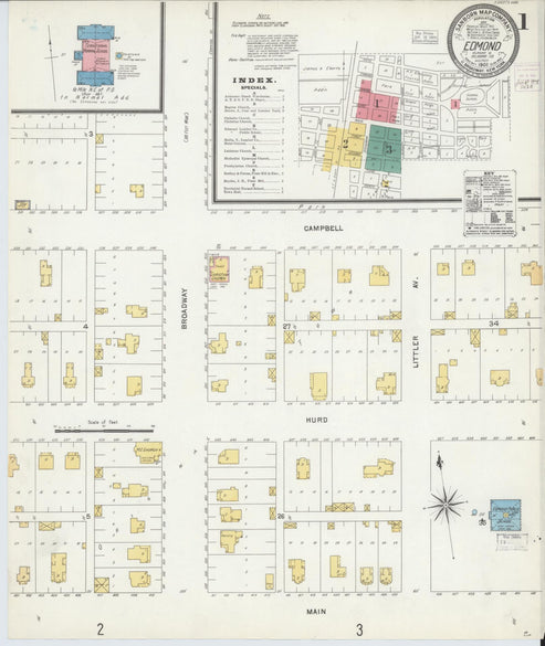 Sanborn Fire Insurance Map from Edmond, Oklahoma County, Oklahoma (1903 ...