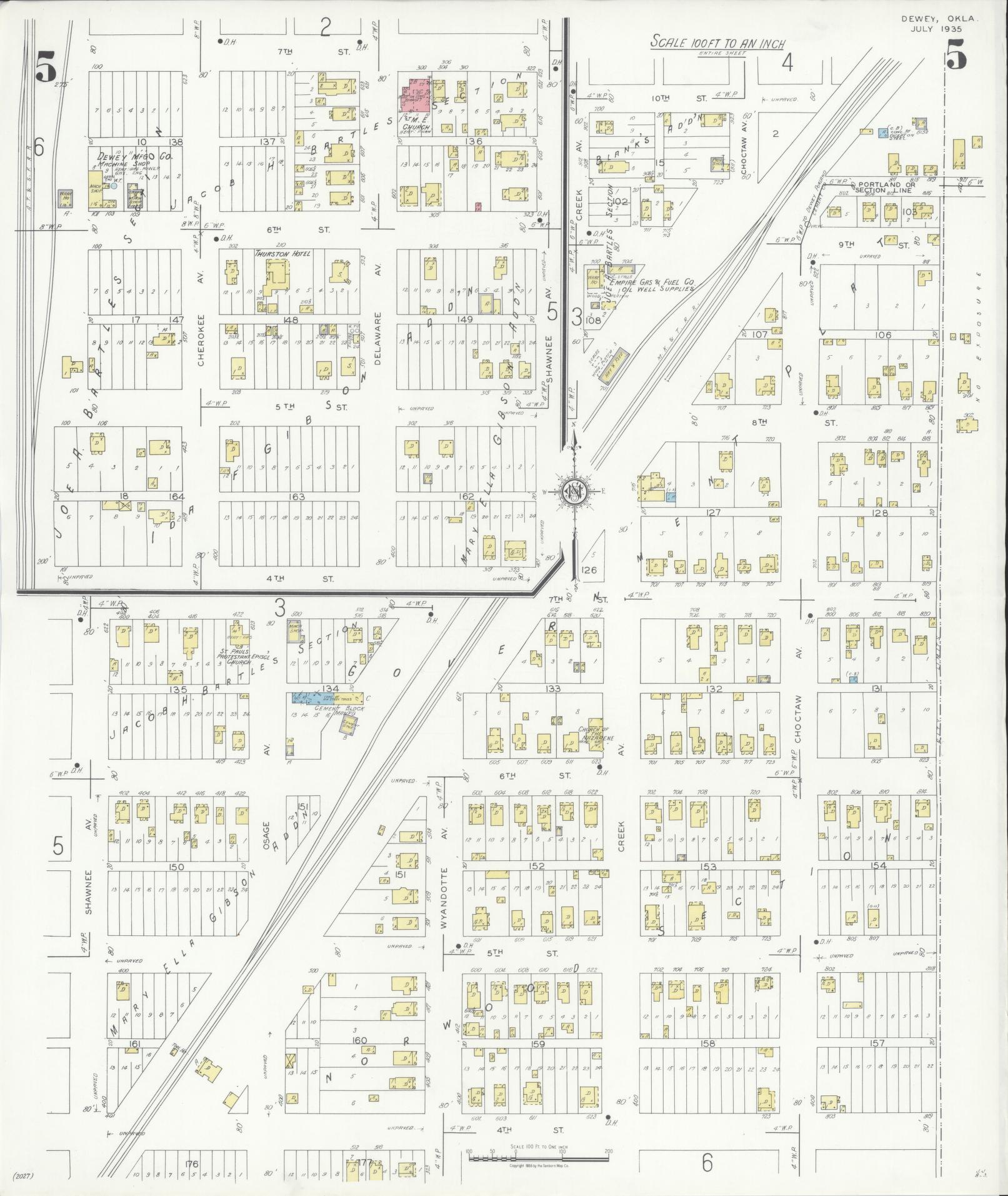 Sanborn Fire Insurance Map from Dewey, Washington County, Oklahoma ...