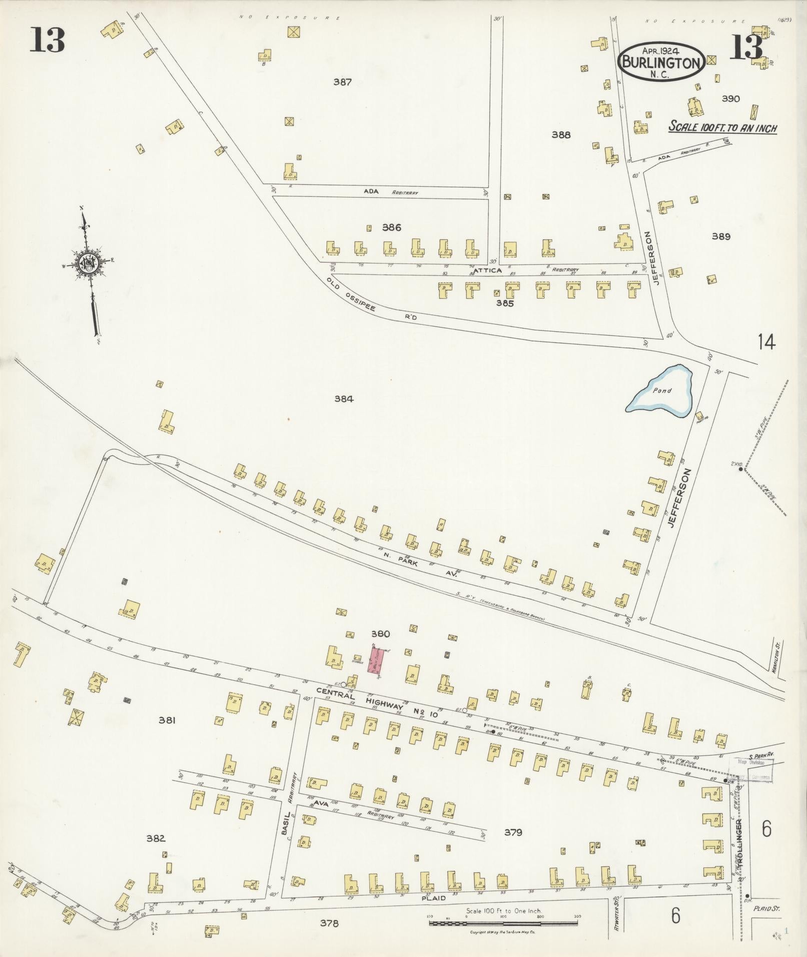 Sanborn Fire Insurance Map from Burlington, Alamance County, North ...