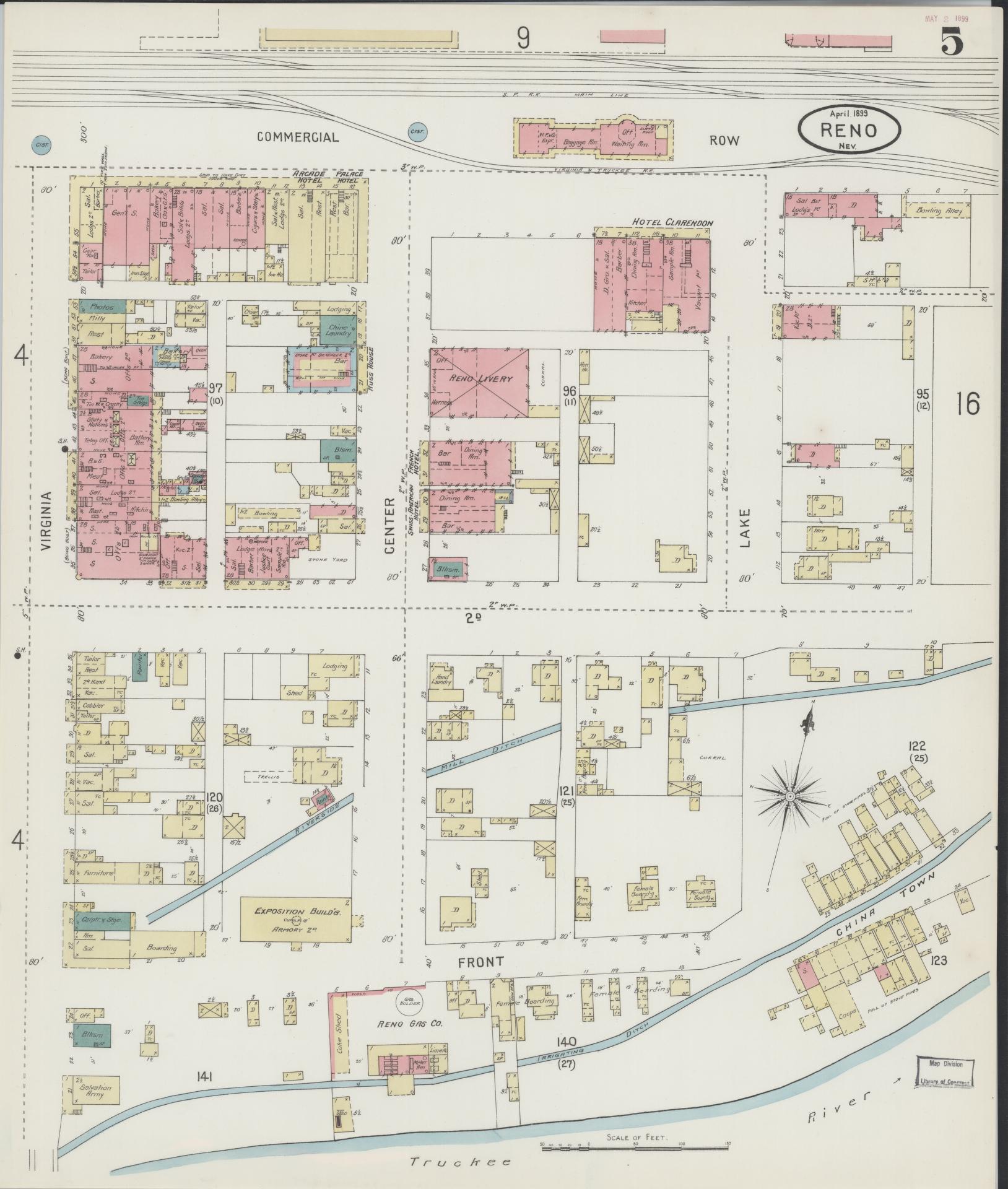 Sanborn Fire Insurance Map from Reno, Washoe County, Nevada (1899 ...