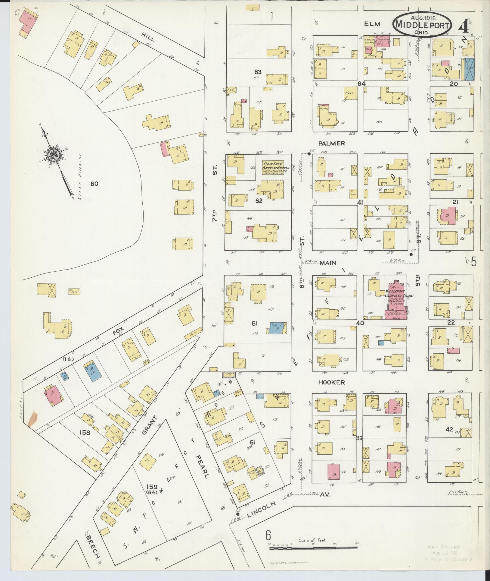 Sanborn Fire Insurance Map from Middleport, Meigs County, Ohio (1916 ...