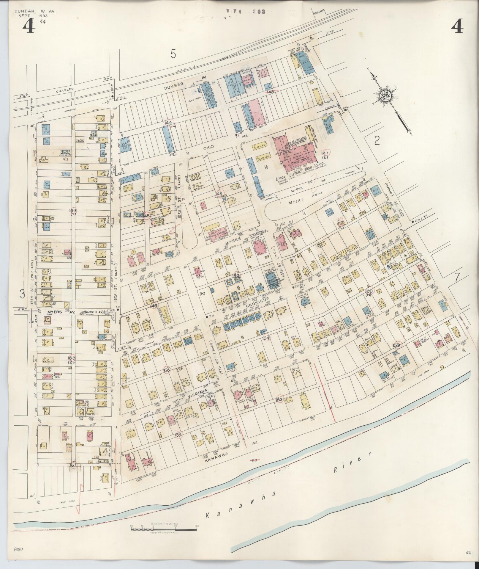 Sanborn Fire Insurance Map from Dunbar, Kanawha County, West Virginia ...