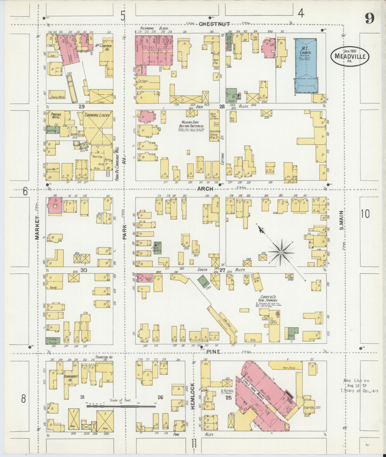 Sanborn Fire Insurance Map from Meadville, Crawford County ...