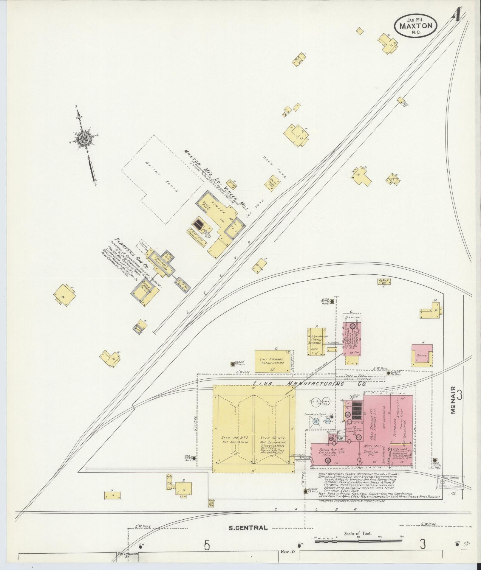 Sanborn Fire Insurance Map from Maxton, Robeson County, North Carolina ...