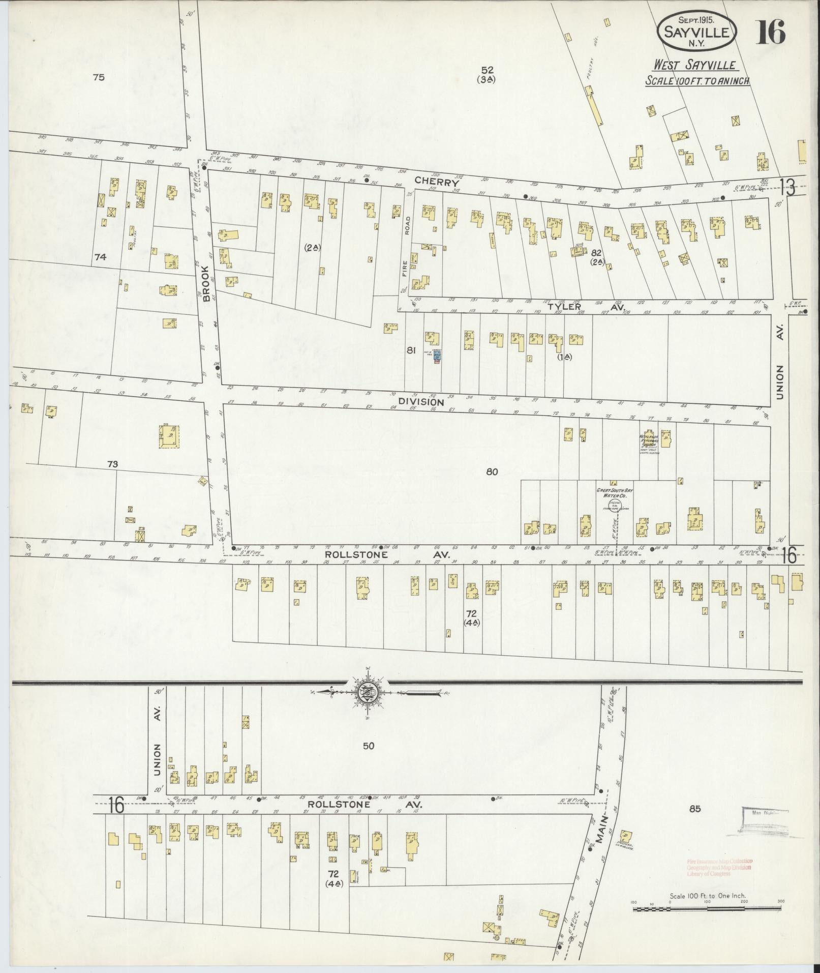 Sanborn Fire Insurance Map from Sayville, Suffolk County, New York ...