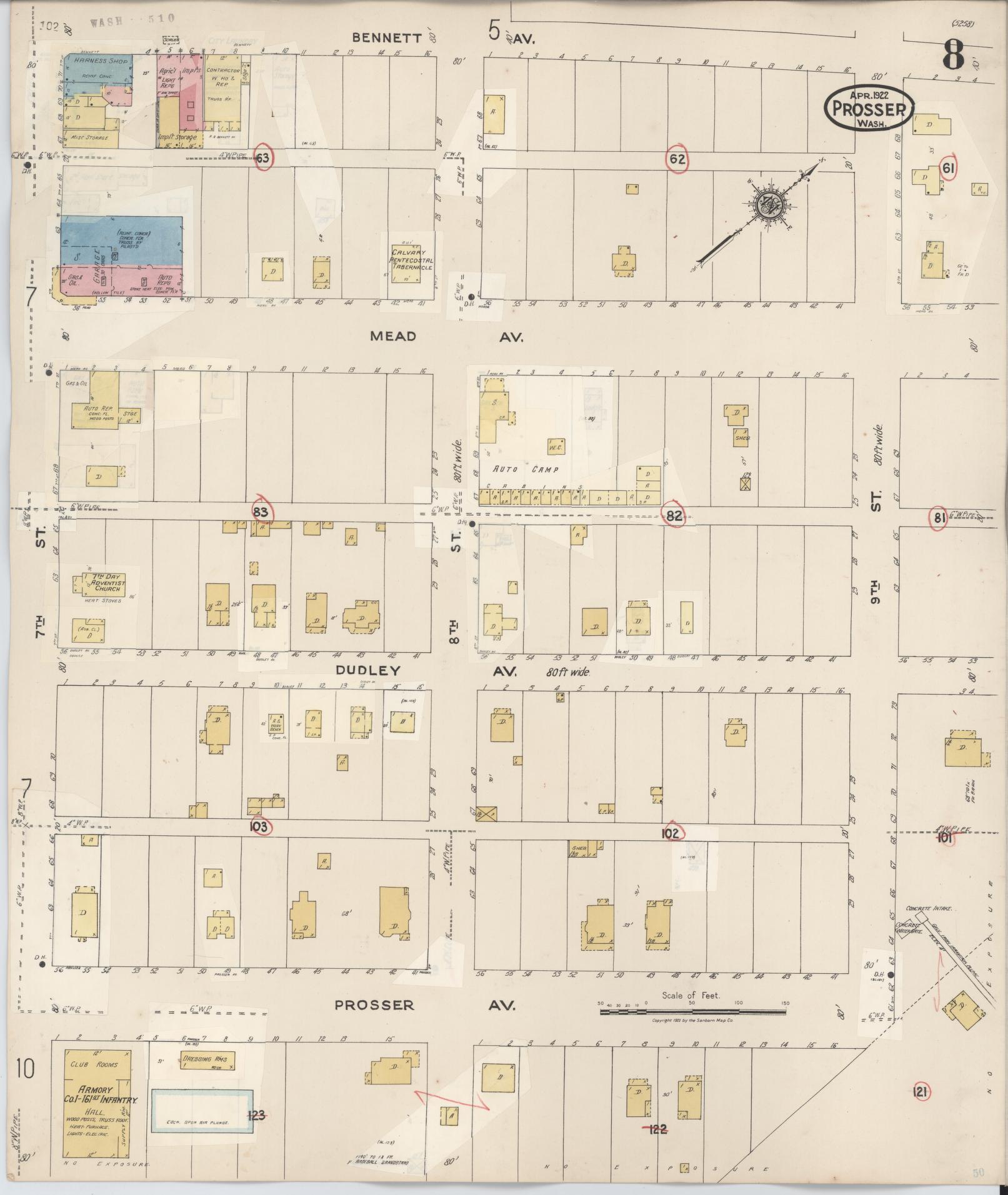 Sanborn Fire Insurance Map from Prosser, Benton County, Washington ...