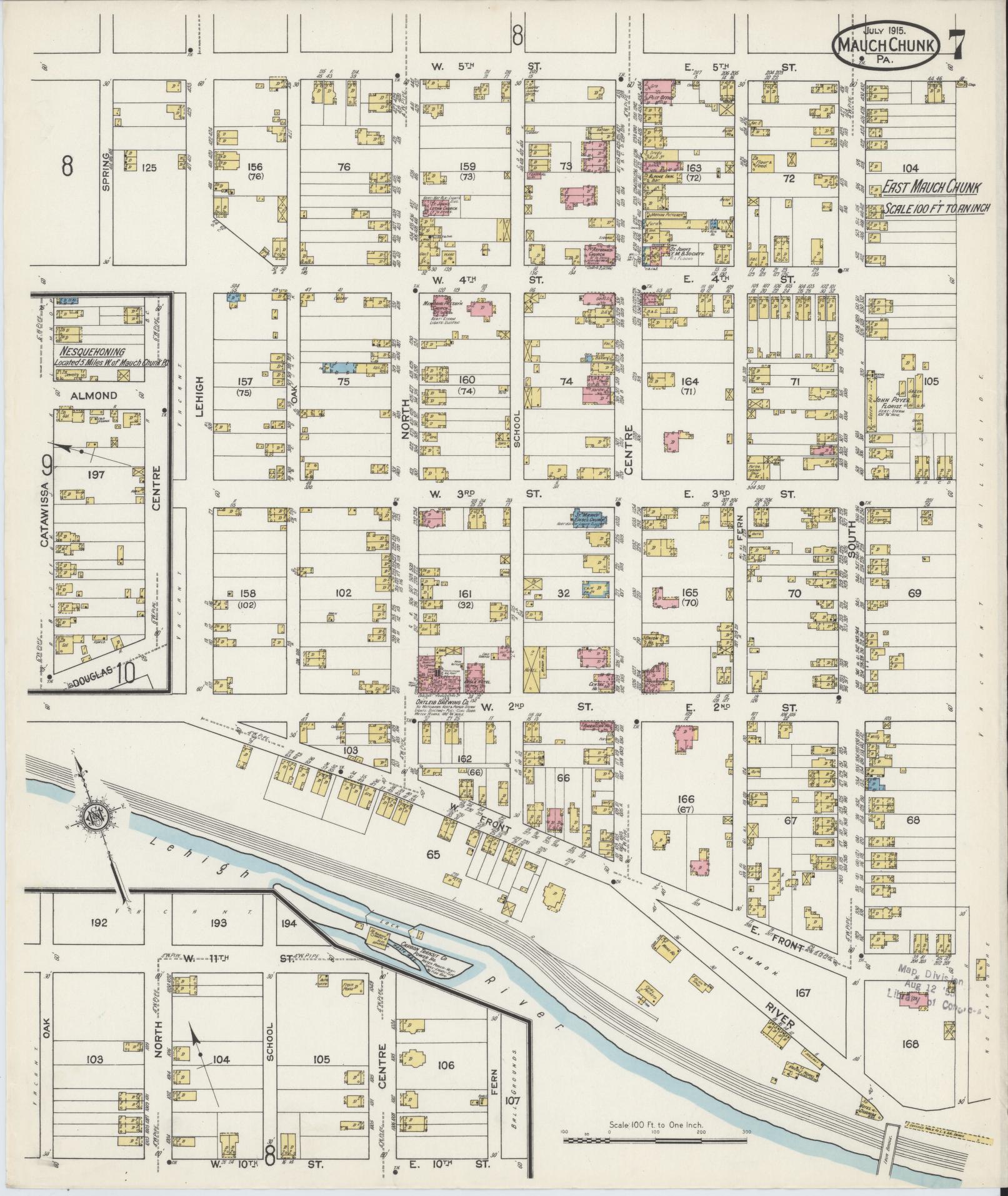 Sanborn Fire Insurance Map from Mauch Chunk, Carbon County ...