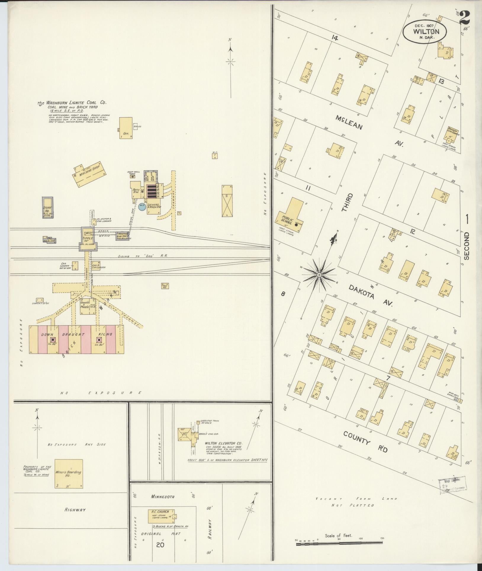 Sanborn Fire Insurance Map from Wilton, Mclean And Burleigh Counties ...