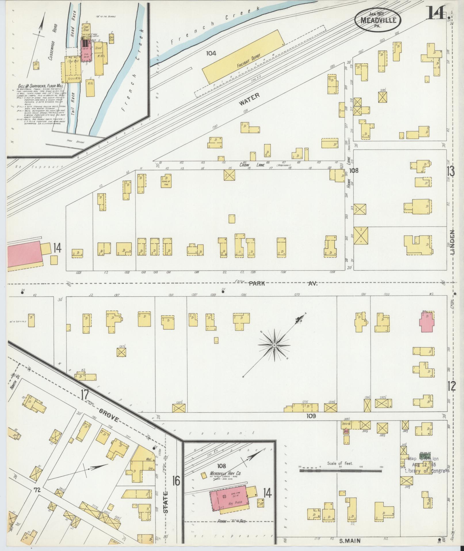 Sanborn Fire Insurance Map from Meadville, Crawford County ...