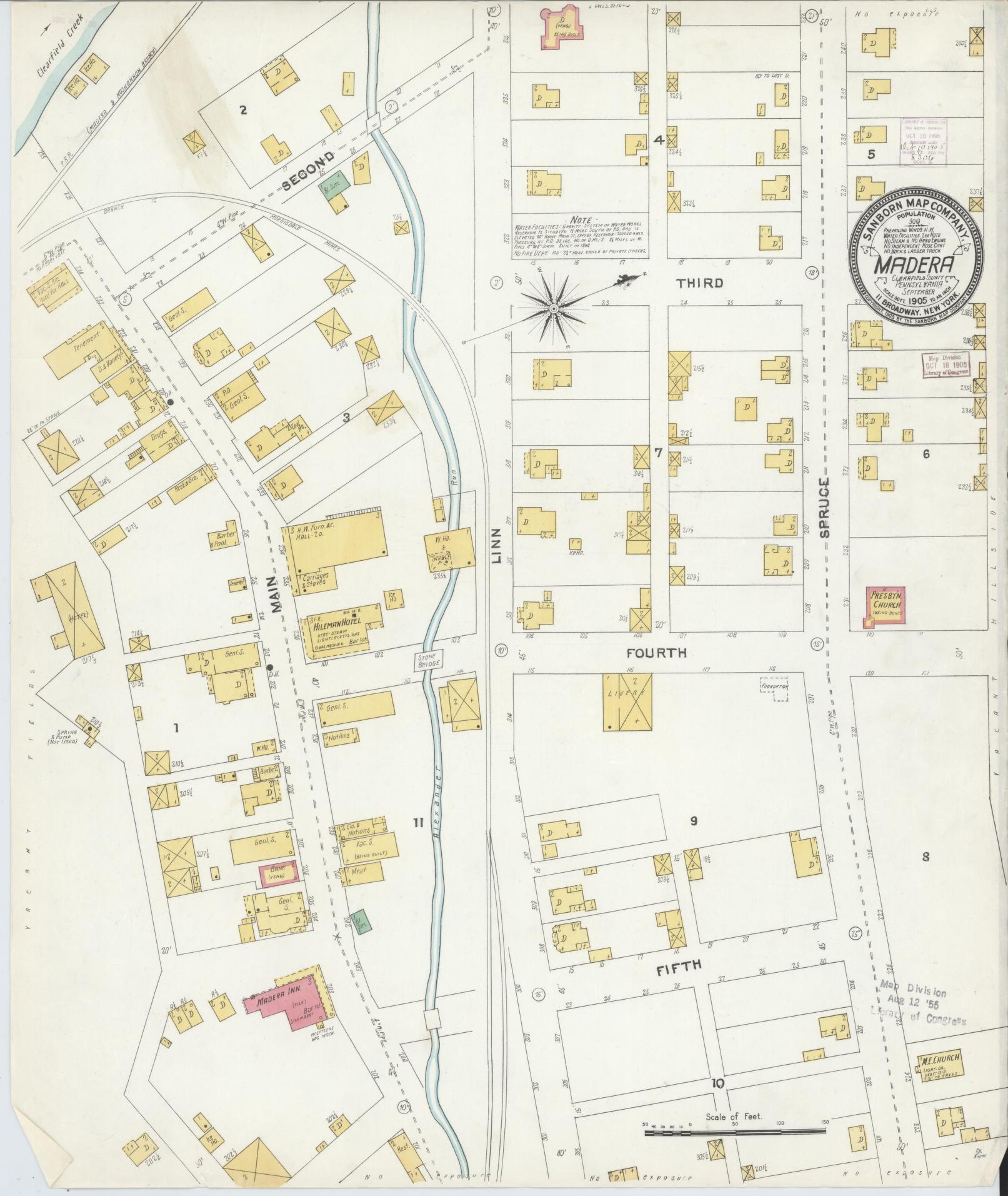 Sanborn Fire Insurance Map from Madera, Clearfield County, Pennsylvania ...