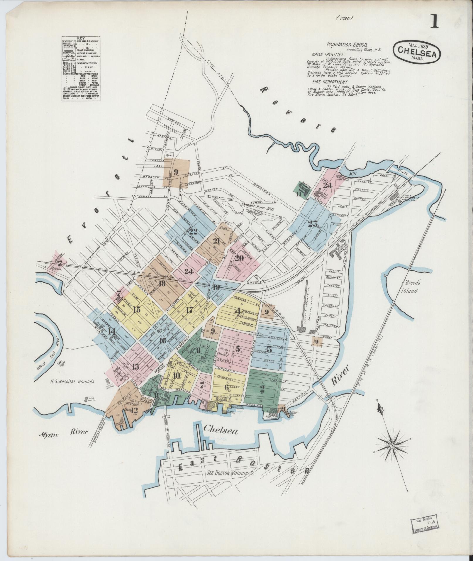 Sanborn Fire Insurance Map from Chelsea, Suffolk County, Massachusetts ...