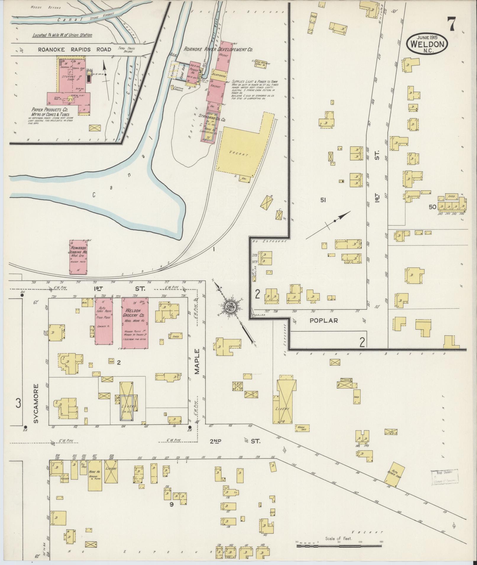 Sanborn Fire Insurance Map from Weldon, Halifax County, North Carolina ...