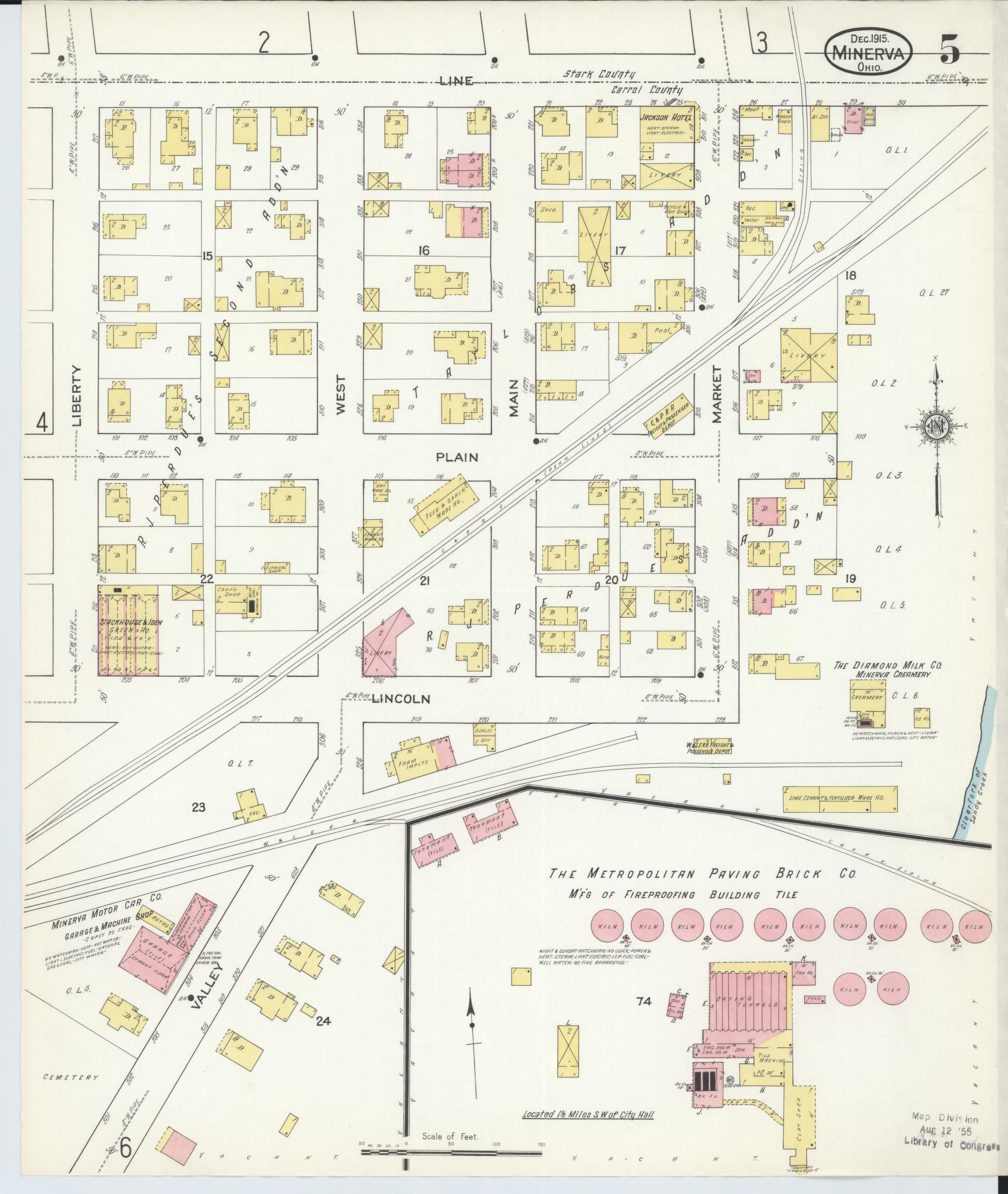 Sanborn Fire Insurance Map from Minerva, Stark And Carroll Counties ...