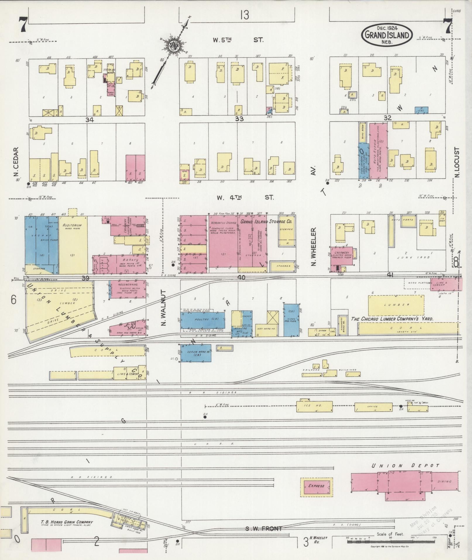Sanborn Fire Insurance Map from Grand Island, Hall County, Nebraska ...