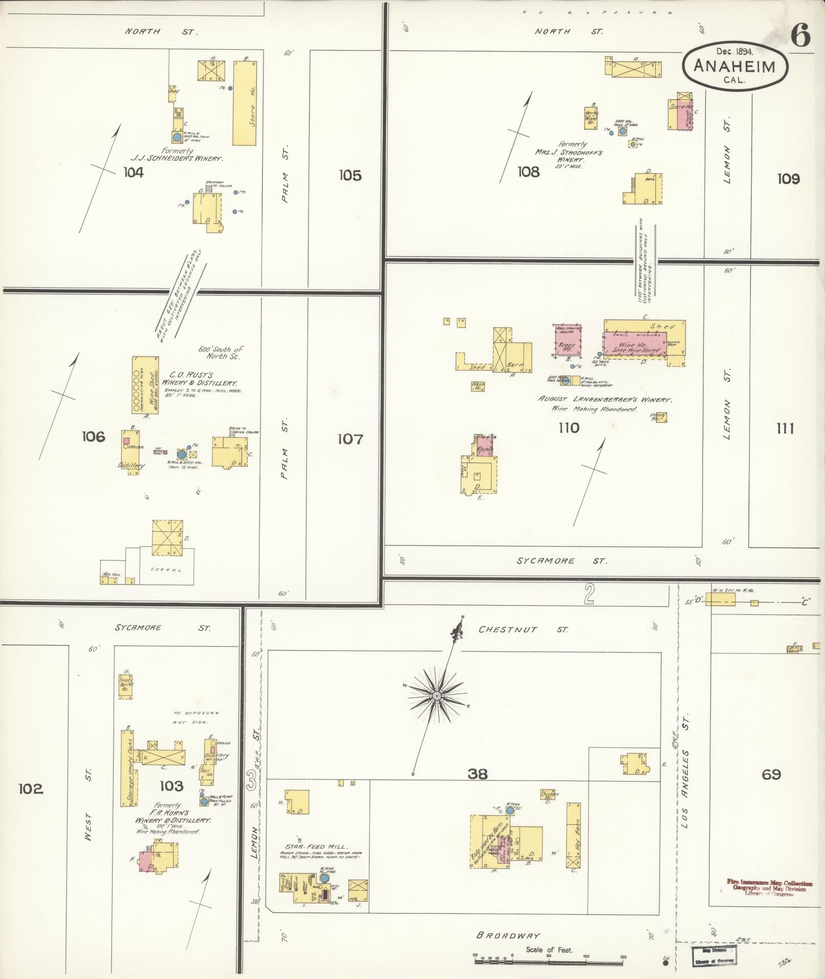 Sanborn Fire Insurance Map from Anaheim, Orange County, California ...
