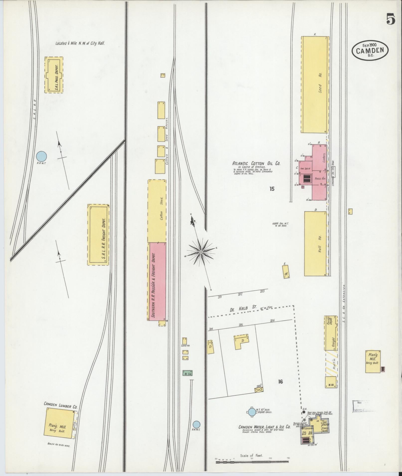 Sanborn Fire Insurance Map from Camden, Kershaw County, South Carolina ...
