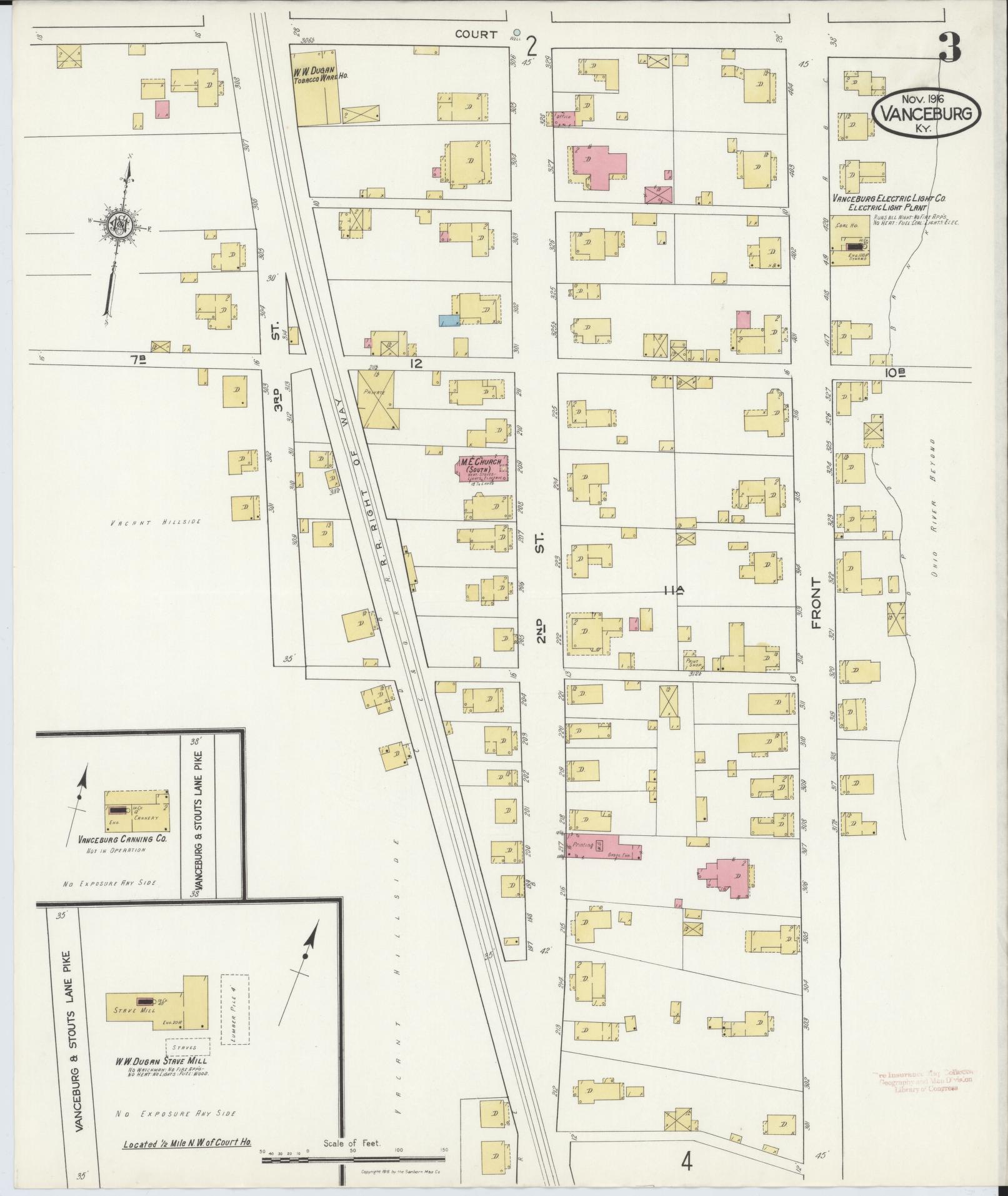 Sanborn Fire Insurance Map from Vanceburg, Lewis County, Kentucky (1916 ...