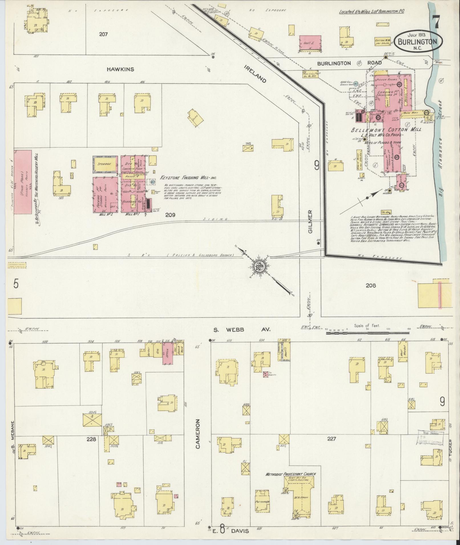 Sanborn Fire Insurance Map from Burlington, Alamance County, North ...