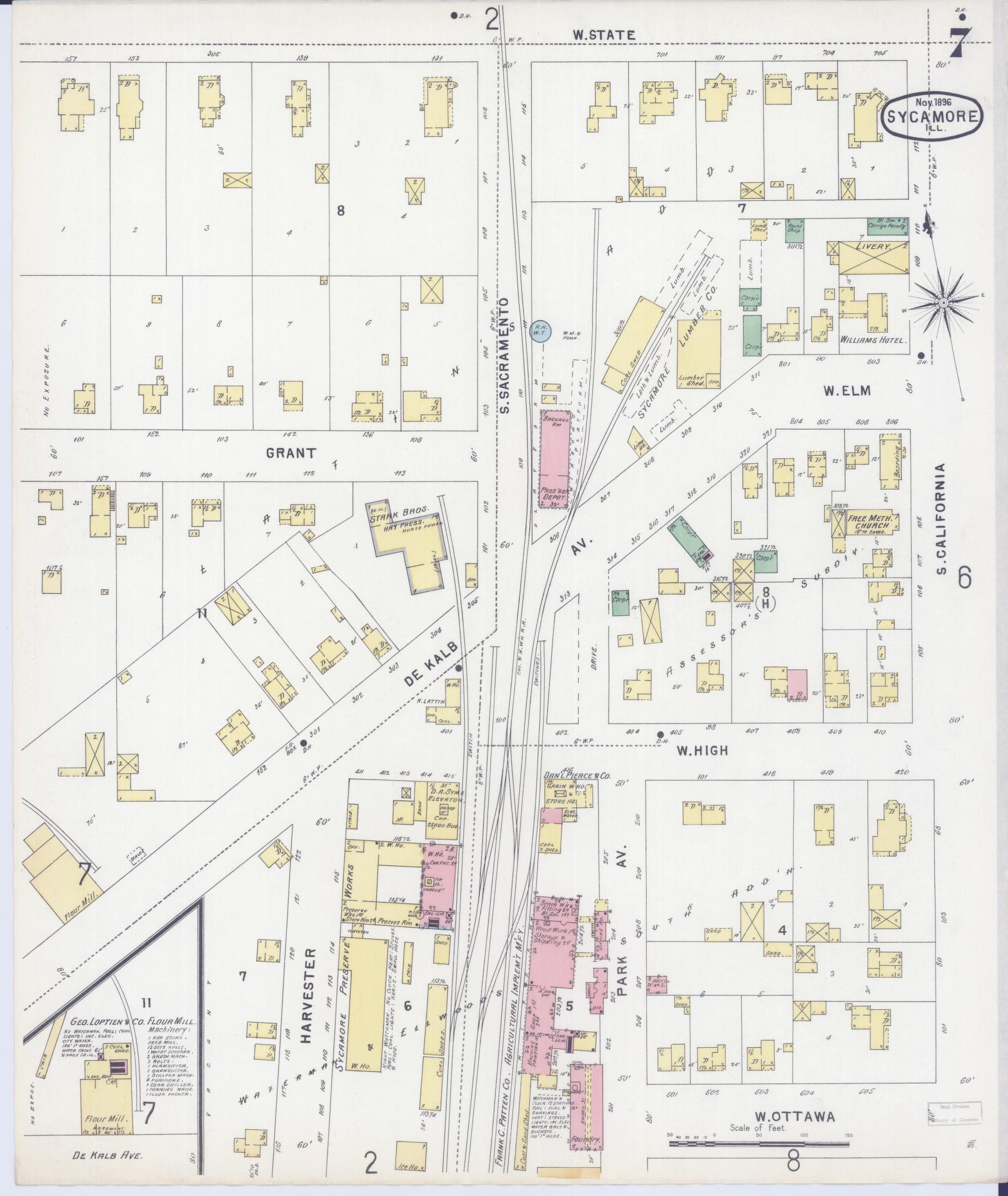 Sanborn Fire Insurance Map from Sycamore, De Kalb County, Illinois ...