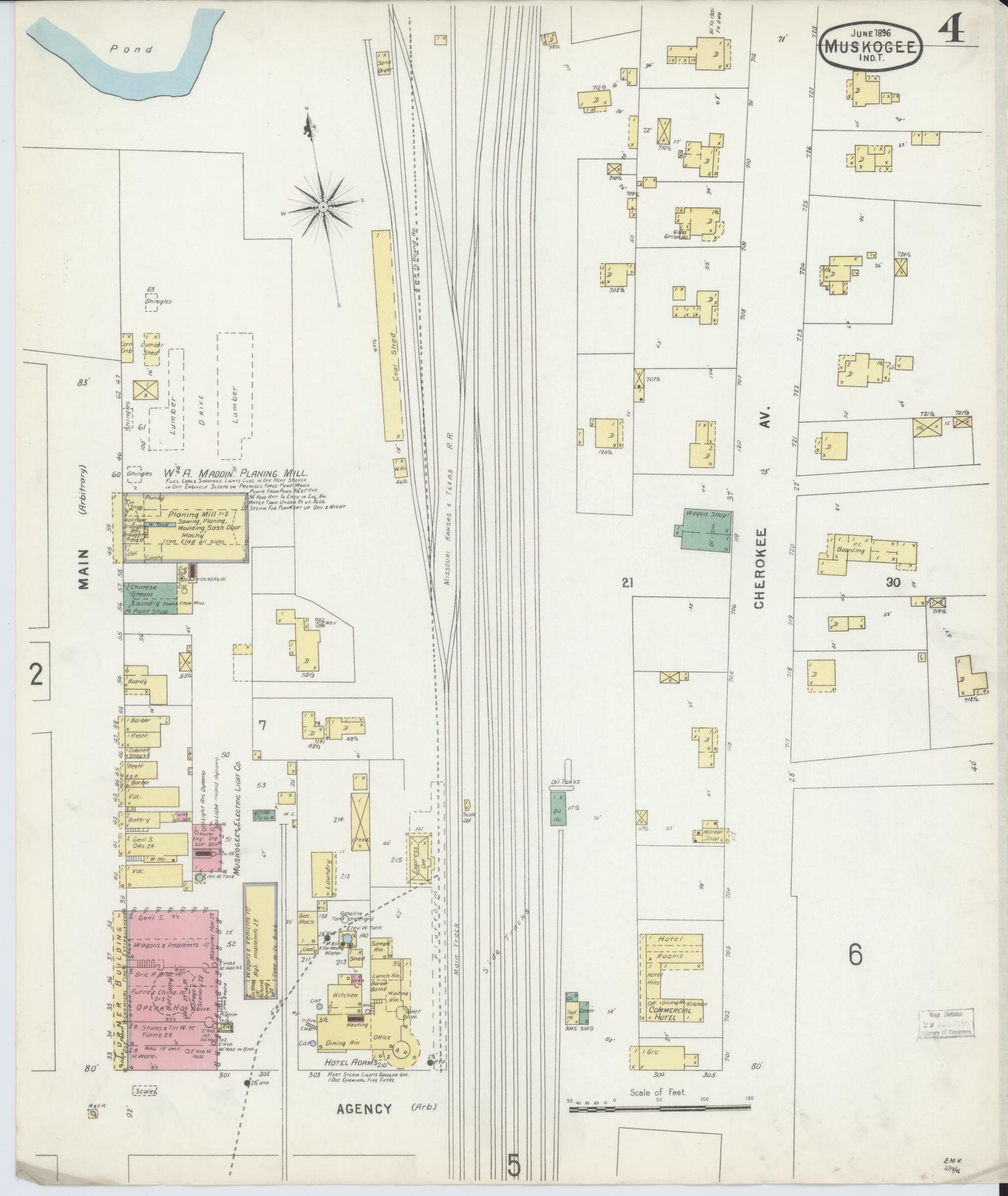 Sanborn Fire Insurance Map from Muskogee, Muskogee County, Oklahoma ...