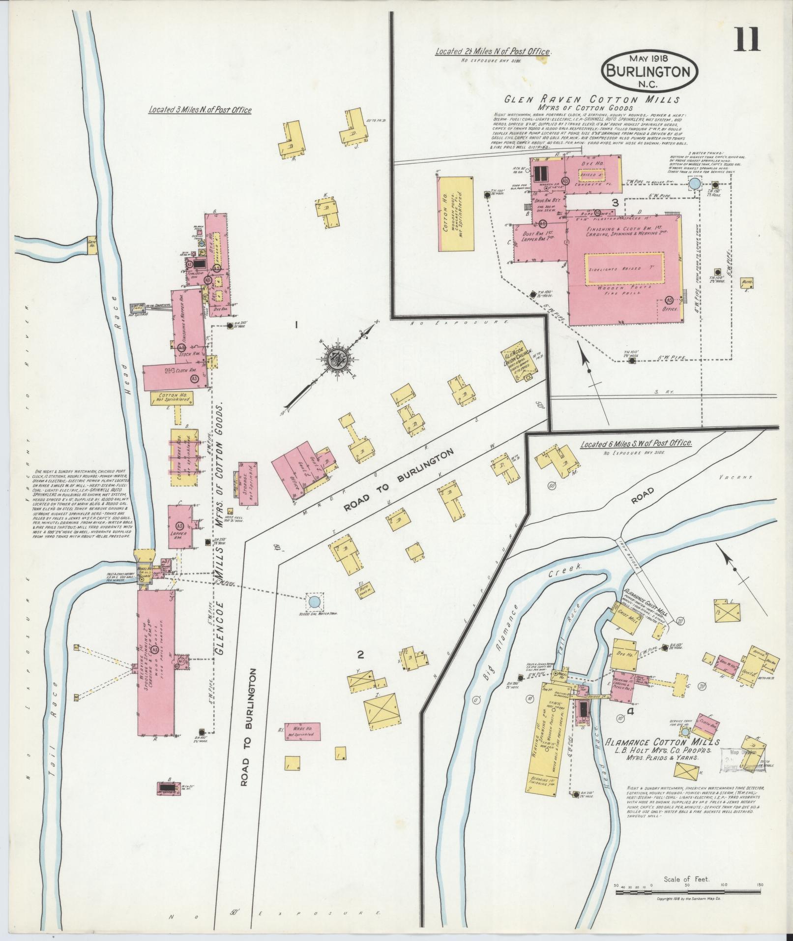 Sanborn Fire Insurance Map from Burlington, Alamance County, North ...