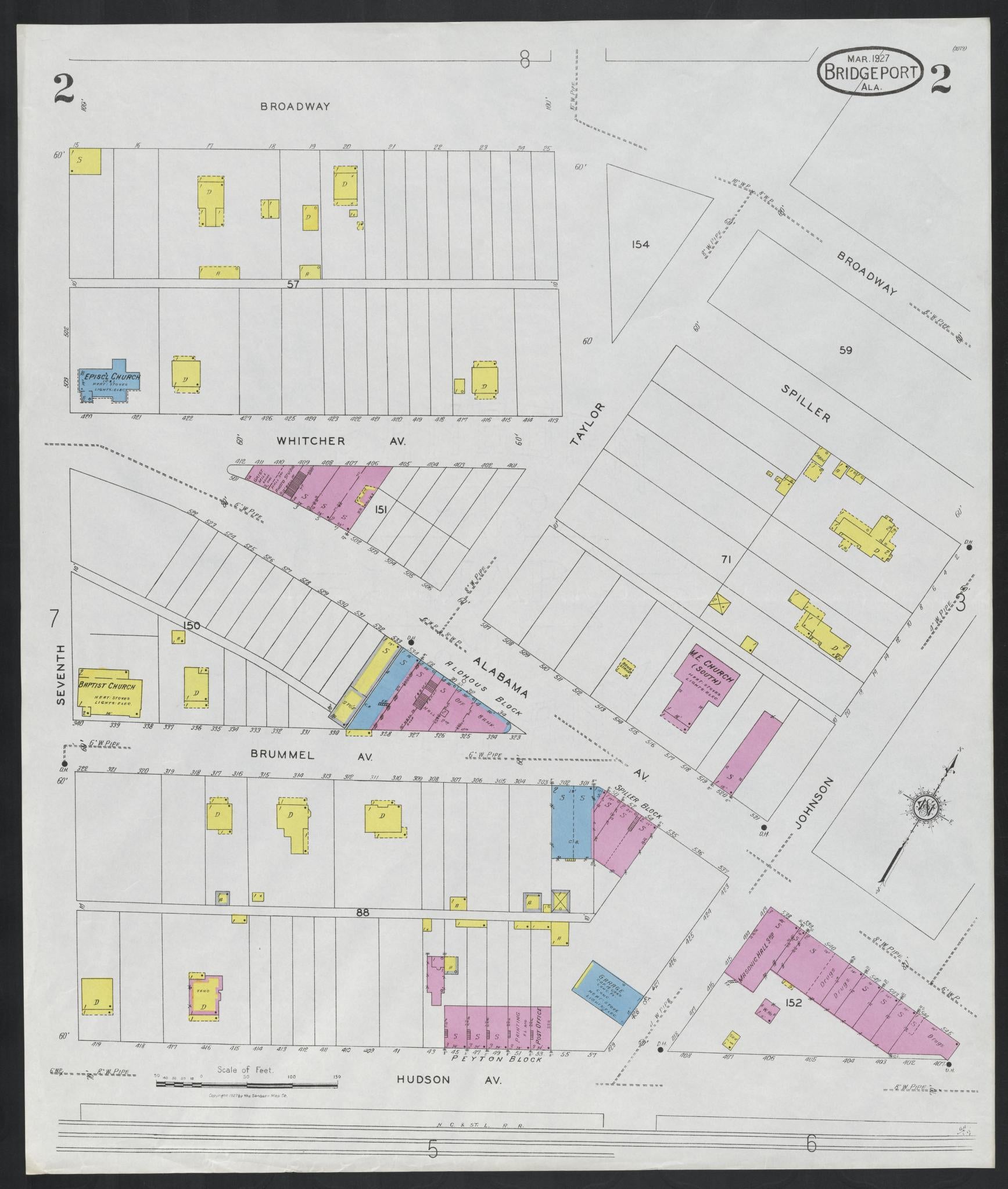 Sanborn Fire Insurance Map from Bridgeport, Jackson County, Alabama ...