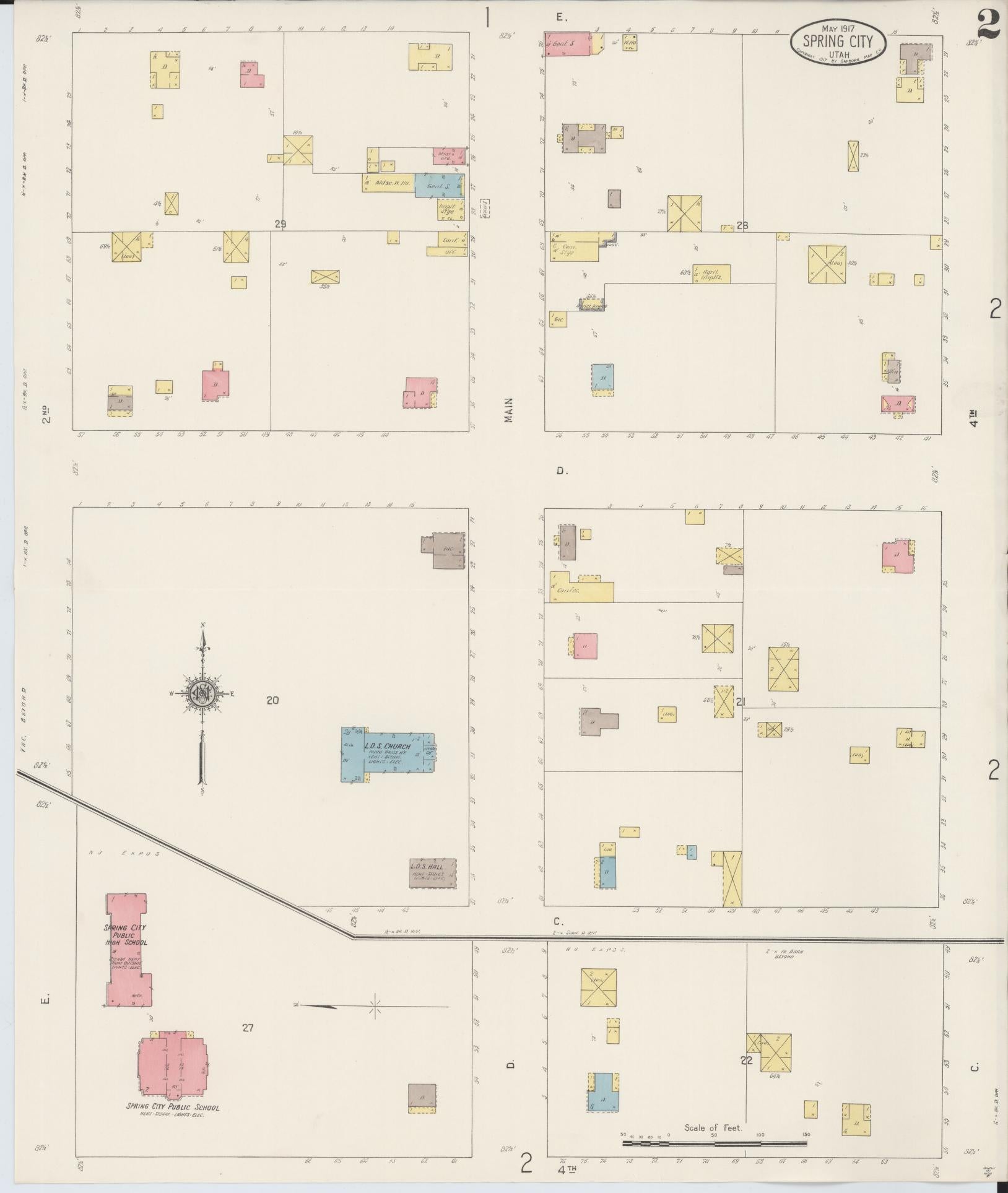 Sanborn Fire Insurance Map from Spring City, Sanpete County, Utah (1917 ...